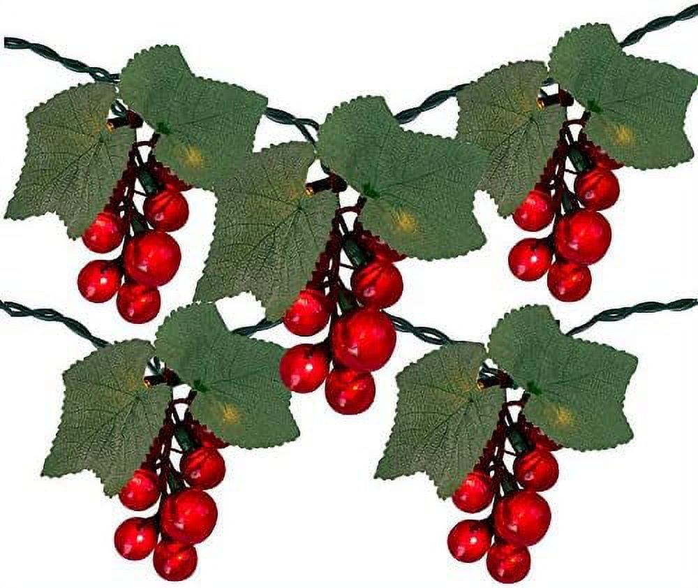 Grape Cluster Outdoor Patio String Light Set - 6Ft Green Wire - Walmart.com