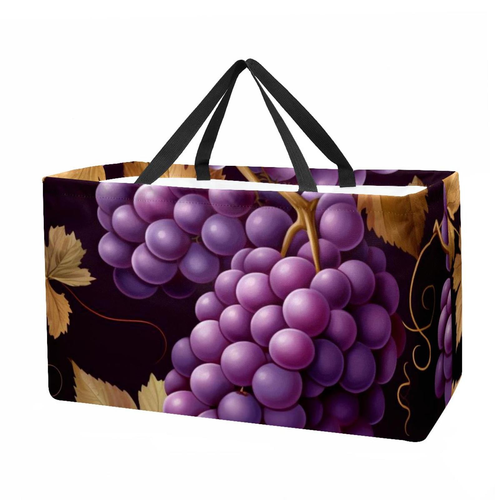 Grape Collapsible Oxford Cloth Storage Bins Toy Basket Tote Bag ...