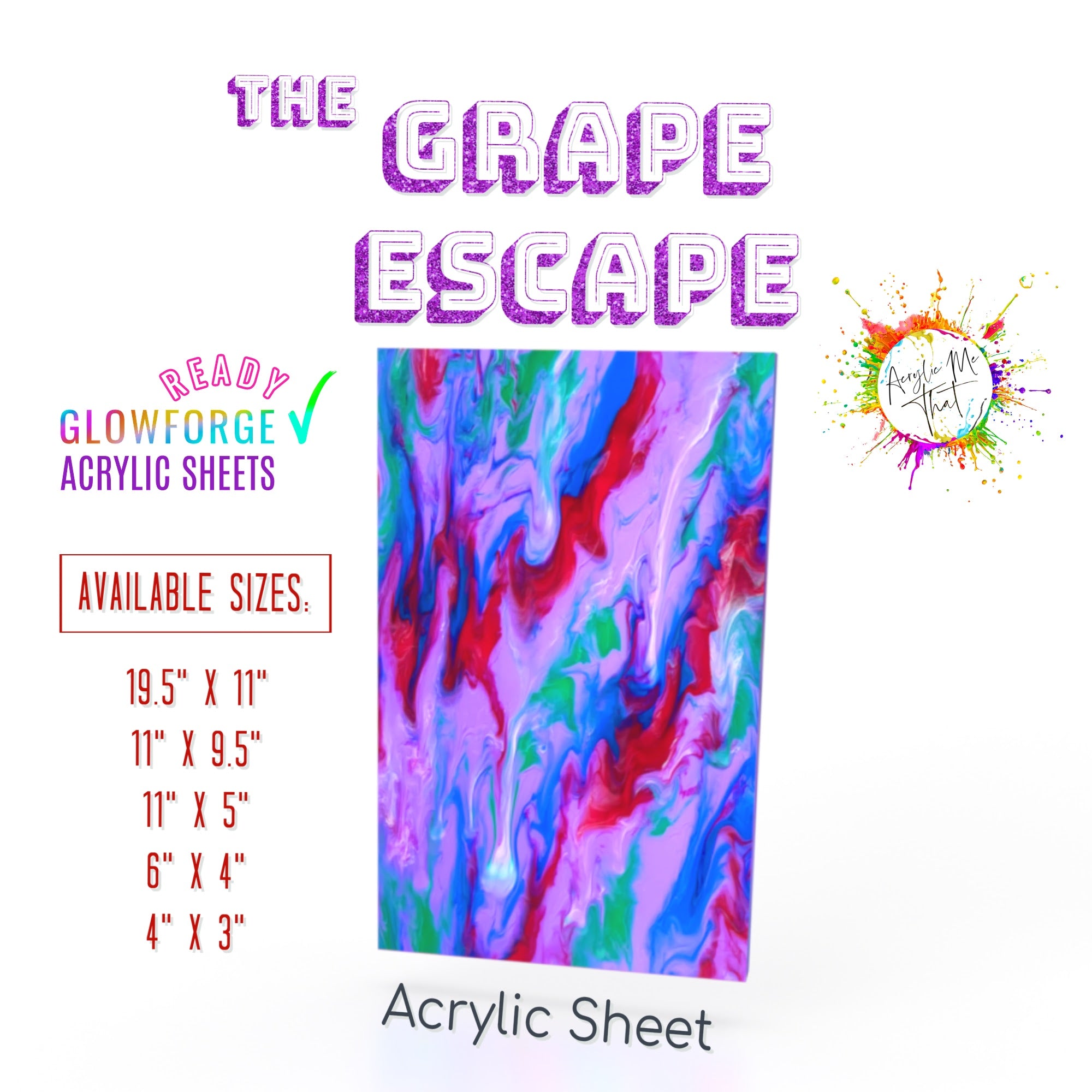 Grape Escape Marble Swirl Pattern Acrylic Sheet - Walmart.com
