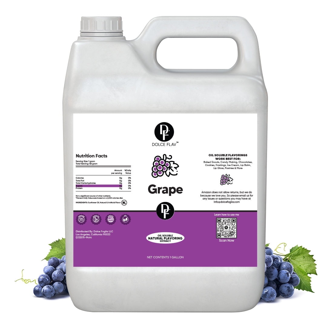 Dolce Flav - Oil Soluble Grape Flavoring 1 Gallon - Walmart.com
