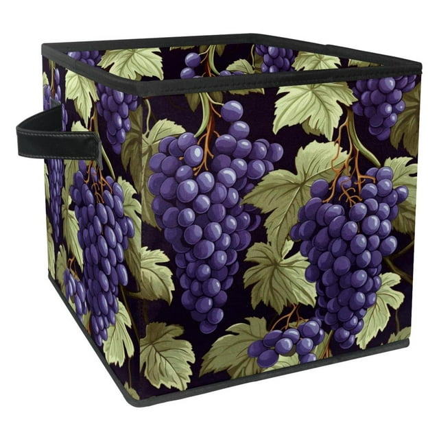Grape Foldable Cube Organizer with Handle, 10.8"x10.5"x10.6", Large ...