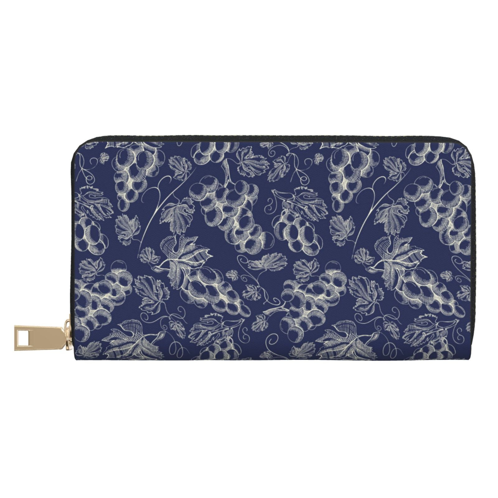 Grape Geometric Wallet Women, Leather Bifold Multi Card Wallet, Women's ...