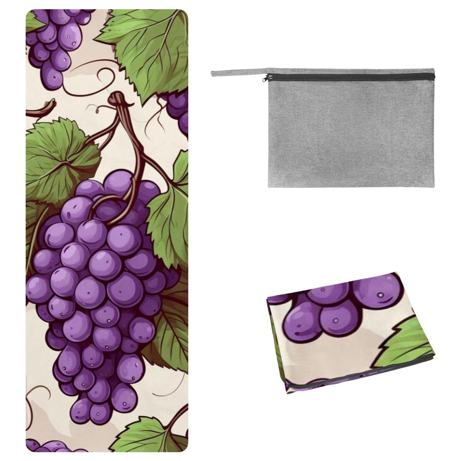Grape Gym Towel with Storage Bag, 72.8"x26.8" Suitable for Yoga ...