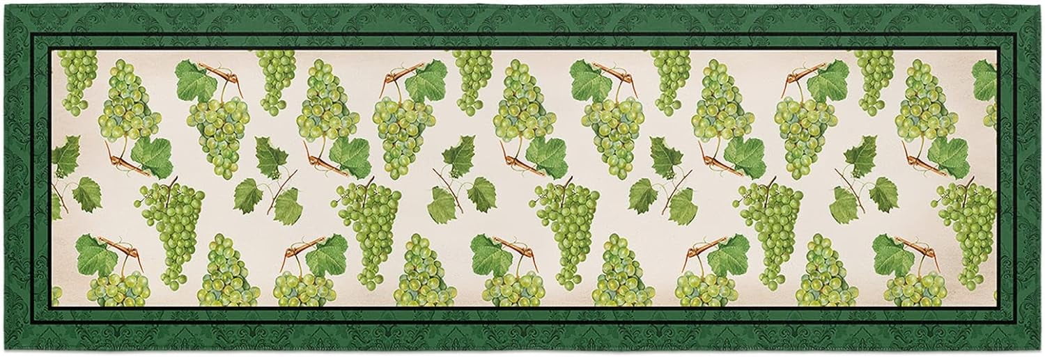 Grape Kitchen Rug Set Non-Slip Backing Mat Throw for Kitchen Doormat ...