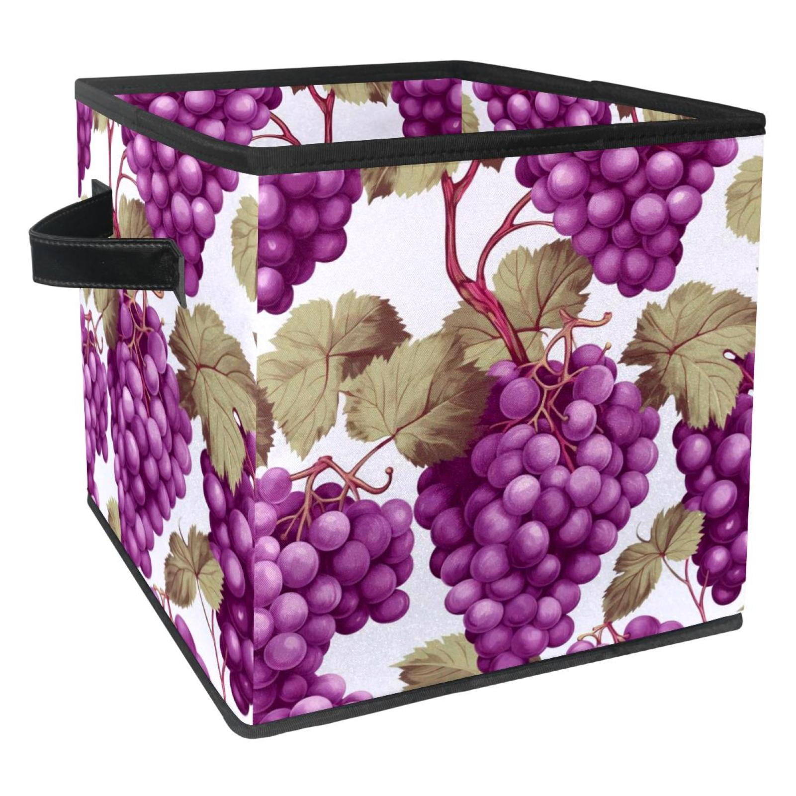 Grape Large Capacity Foldable Cube Organizer with Handle, 10.8"x10.5 ...