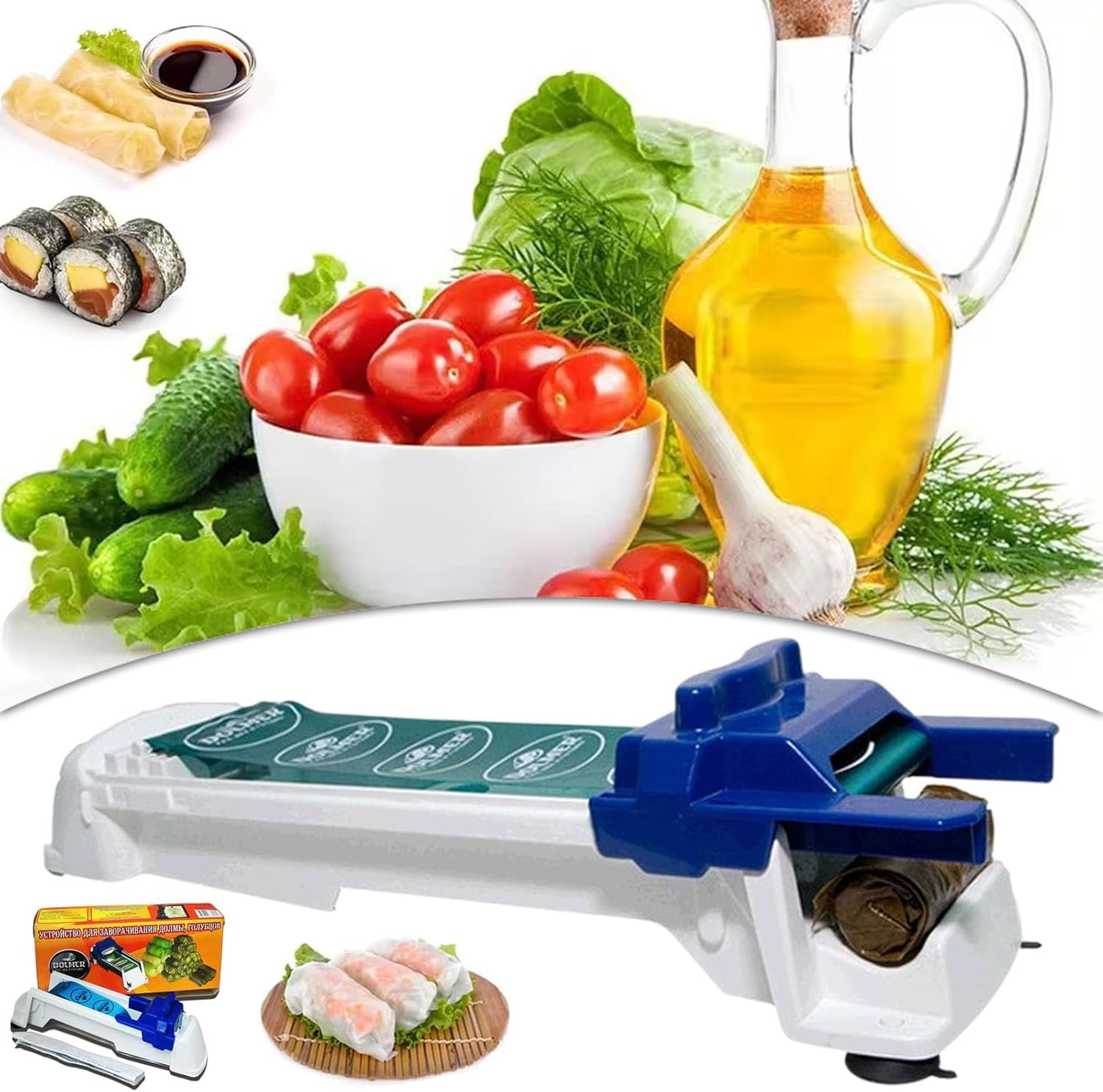 Grape Leaves Roller, Grape Leaves Roller Machine, 2024 New Vegetable Meat Roller Sushi Maker ...