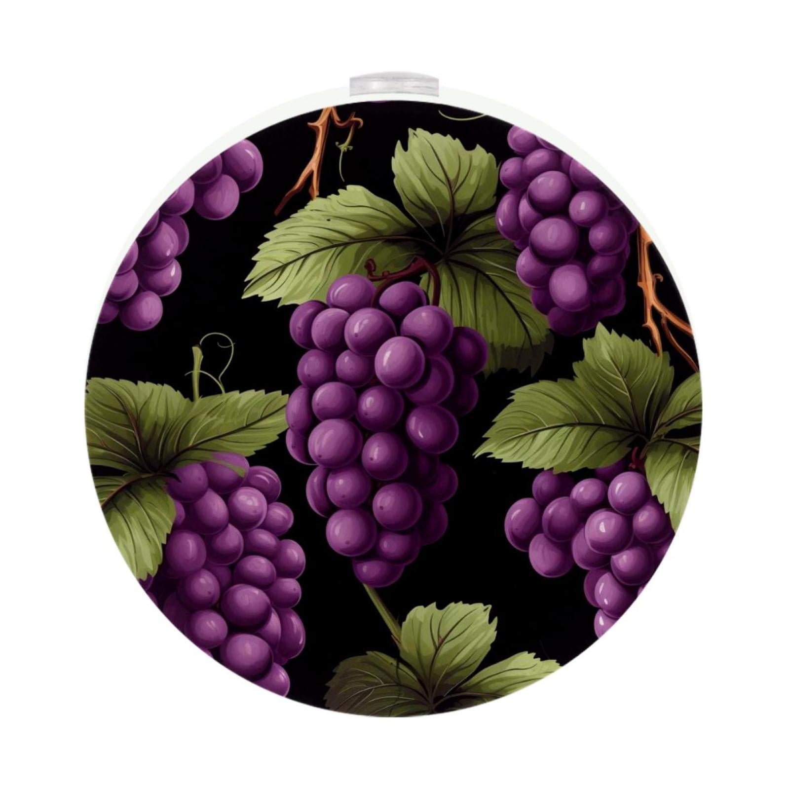 Grape Led Round Night Light-2pcs Set, Battery Powered Mini Portable ...