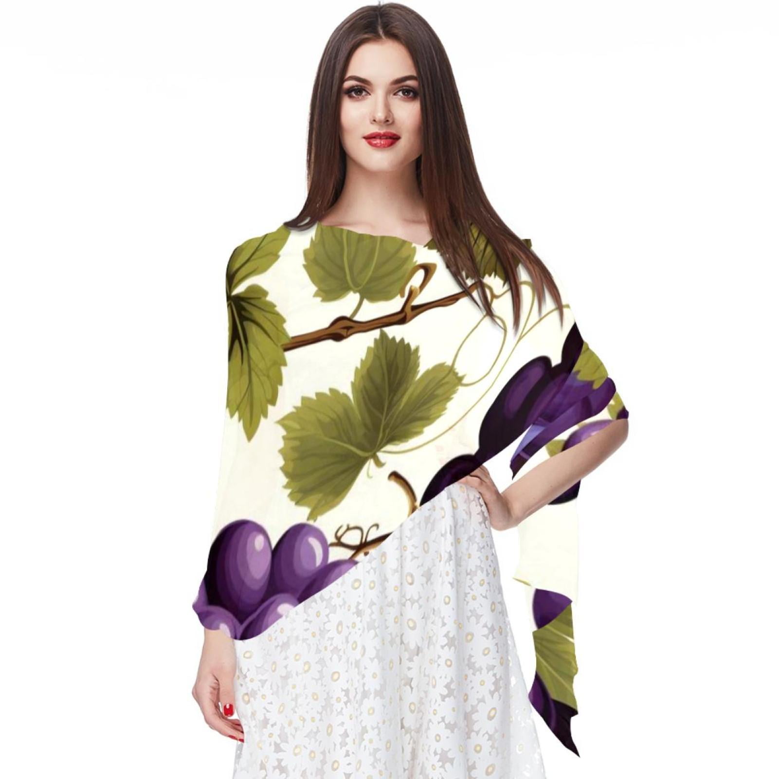 Grape Light and Breathable Chiffon Yarn Silk scarf for Women ...