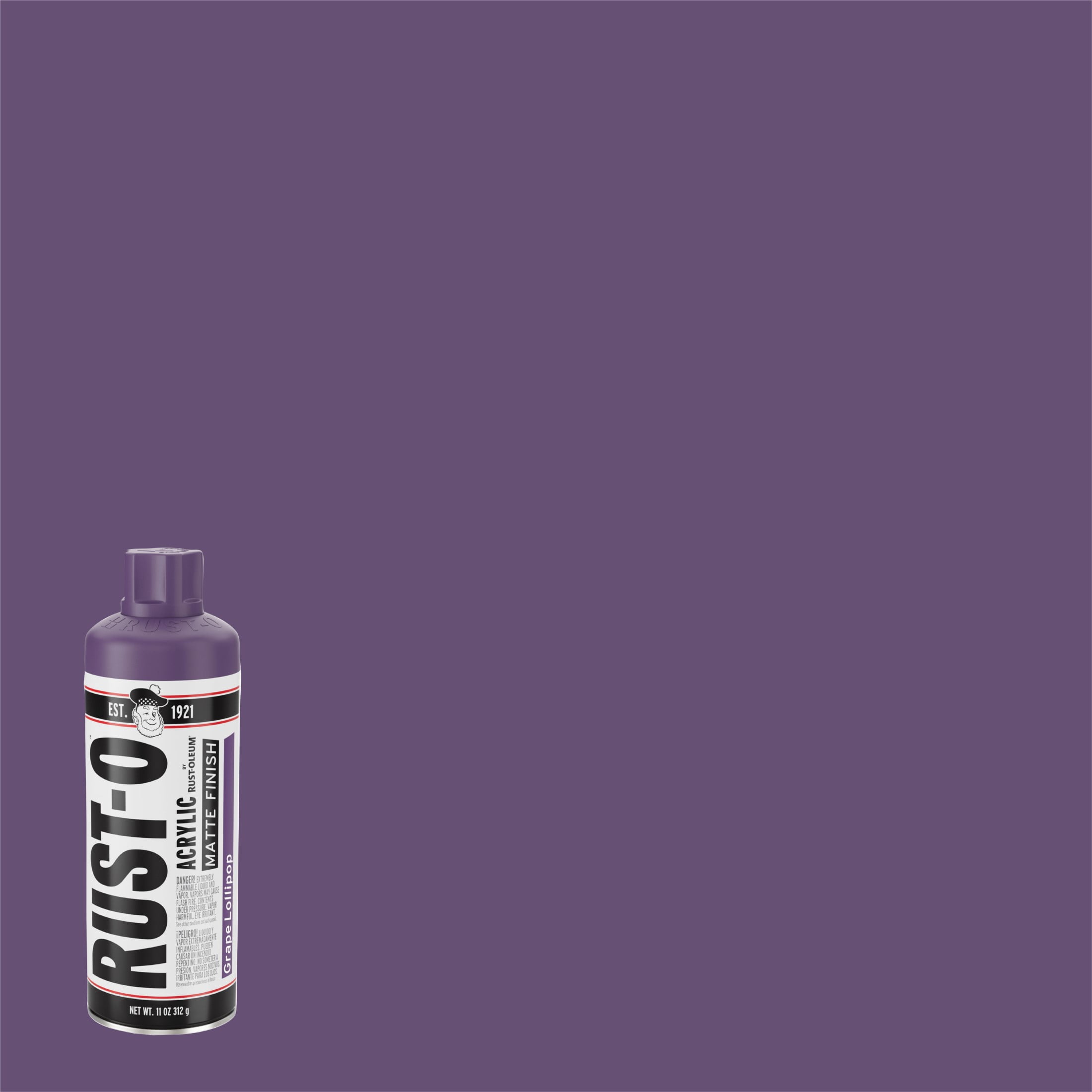 6 Pack, Grape Lollipop, Rust-Oleum Rust-O Acrylic Matte Spray Paint ...