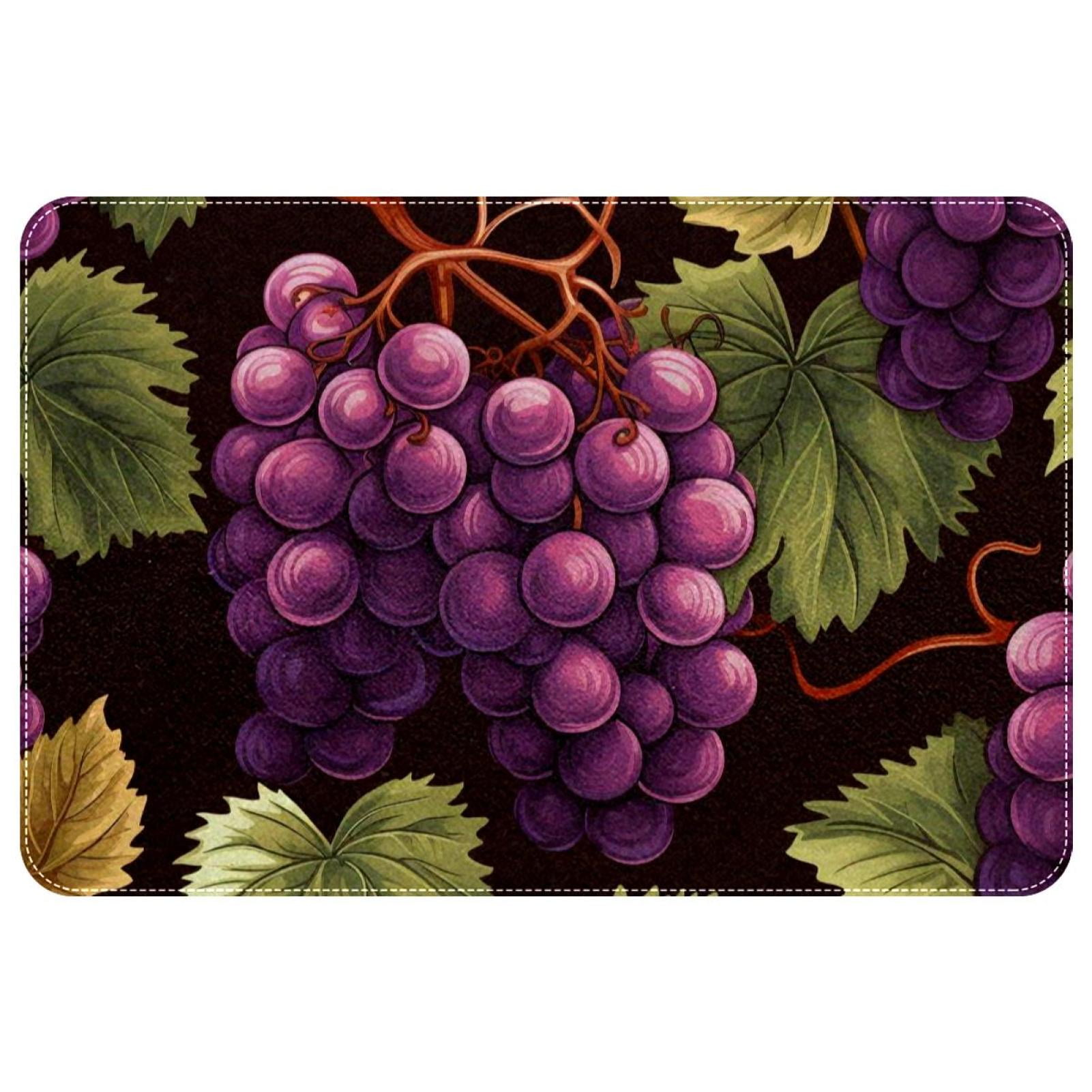 Grape Non-Slip Polyester Office Rug, Machine Washable Chair Rug - for ...
