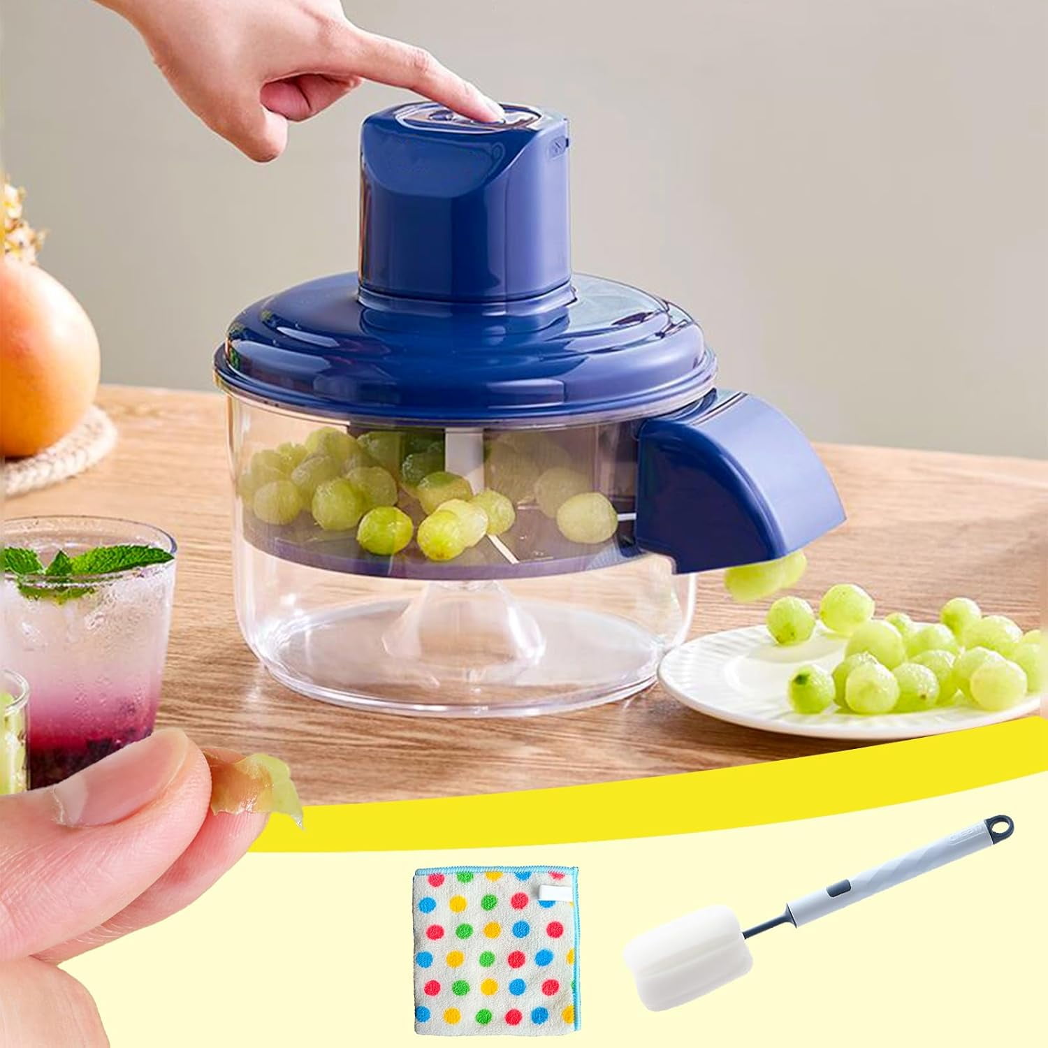 Grape Peeling Machine, Rechargeable Automatic Small Fruit Tomato Peeler ...