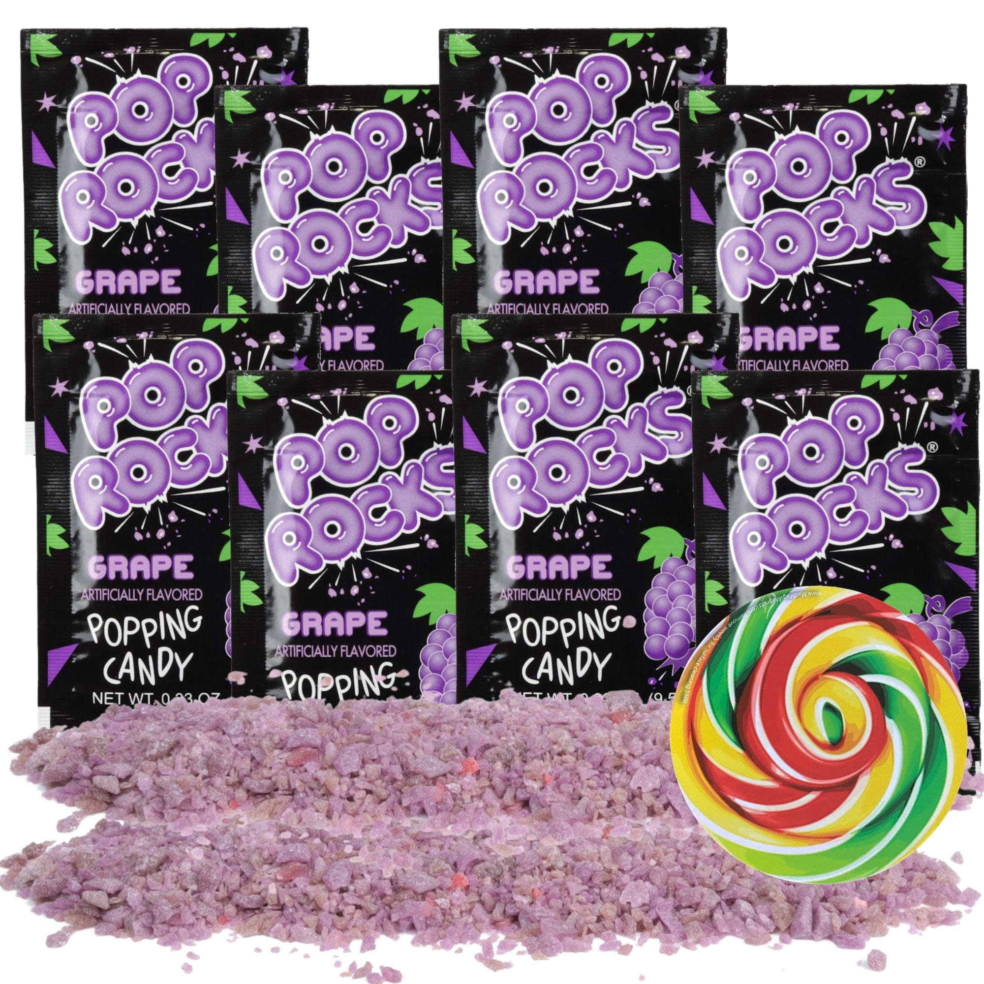 Grape Pop Rocks, Birthday Party Candy, Pack of 8, .33 Ounces per Bag ...
