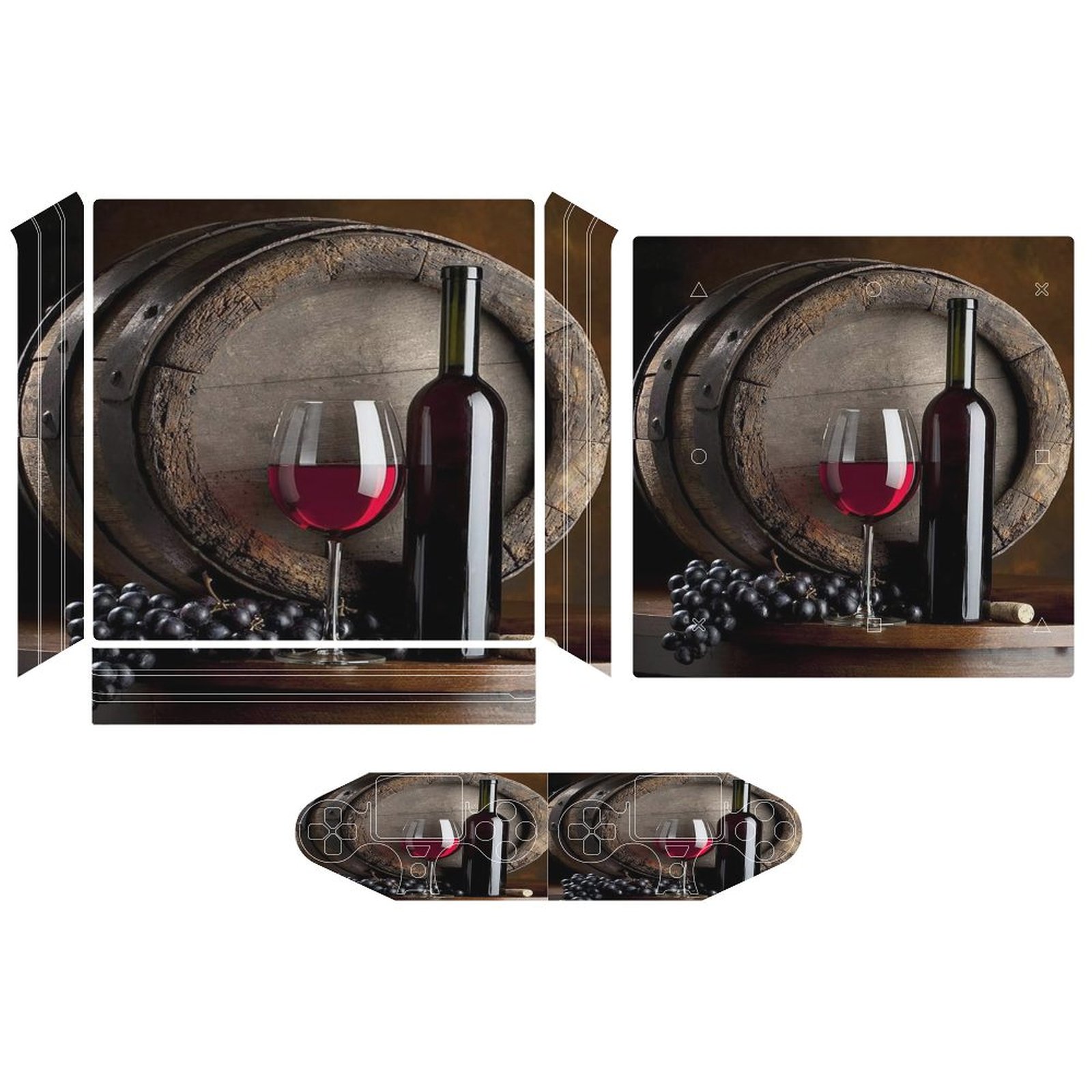 Grape Red Wine PS4/PS4 Pro/PS4 Slim Skin Sticker For Console And ...