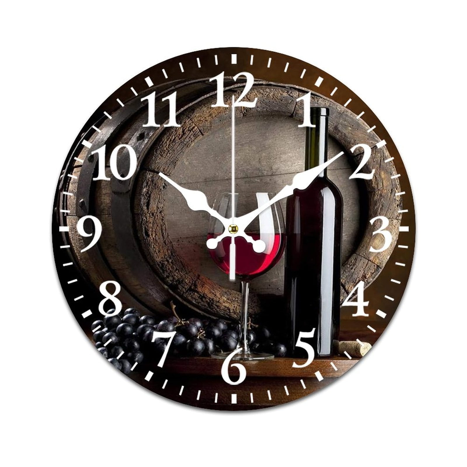 Grape Red Wine Wall Clock Modern Design Clocks Wall Hanging Home Office ...
