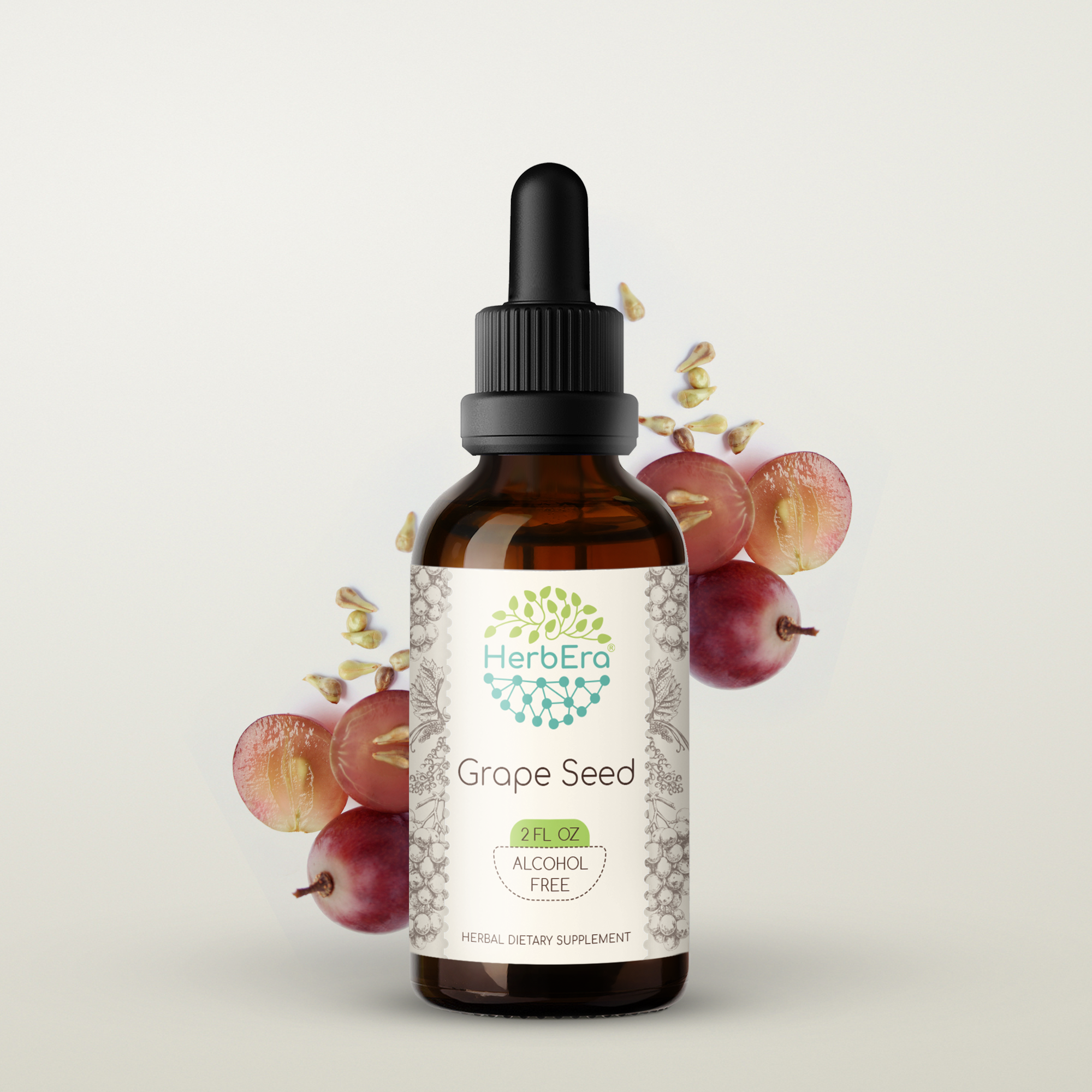Grape Seed Alcohol-FREE Herbal Extract Tincture, Super-Concentrated ...