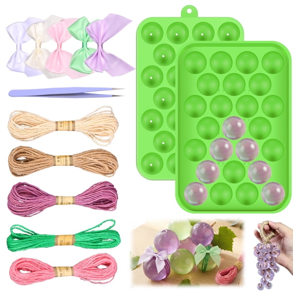 Grape Shape Silicone Soap Mold with Complete DIY Kit Including Twine ...