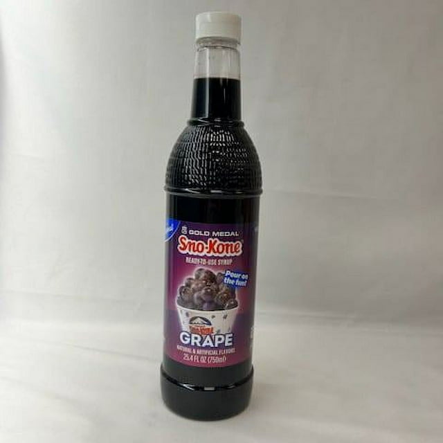 Grape Snow Cone Syrup (25 oz) - Sno-Treat Snow Cone Syrups for Shaved ...
