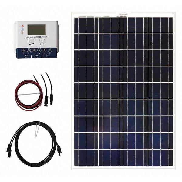 Grape Solar Solar Panel Kit,100 W,1 Panel GS-100-KIT - Walmart.com