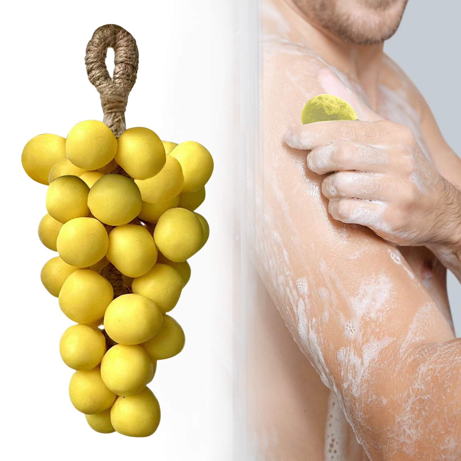 Grape String Handmade Soap Yellow Peach Flavor - Grape Soap Grape Soap On A Rope Handmade Grape ...