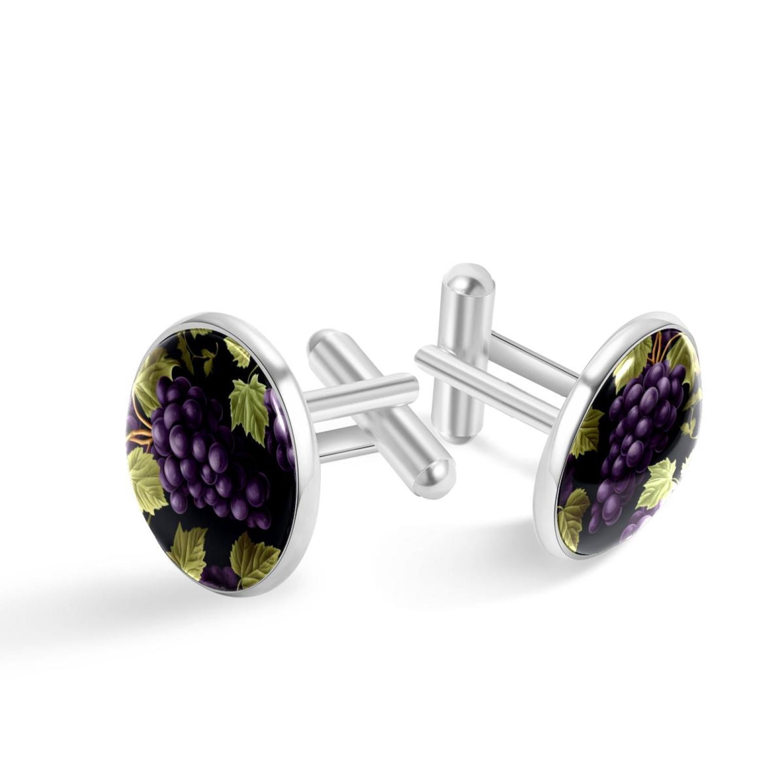 Grape Stylish Mens Cufflink Set for Formal Attire, Made of Stainless ...