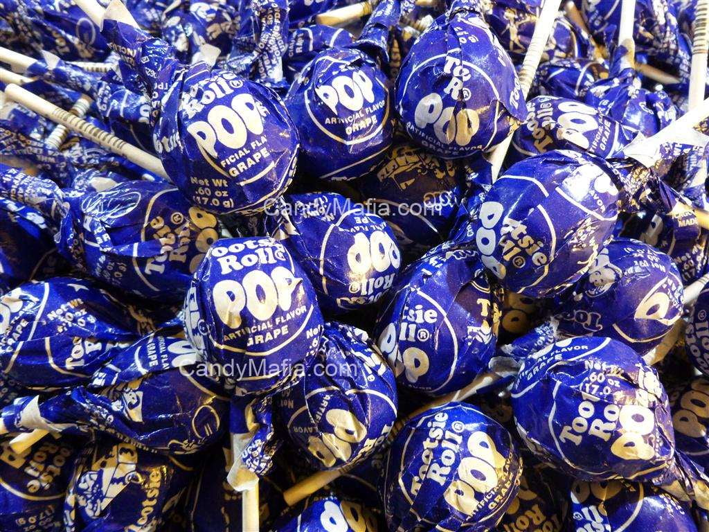 Tootsie Grape Roll Pops, 3 Lbs, Chewy Center with Hard Candy Shell ...