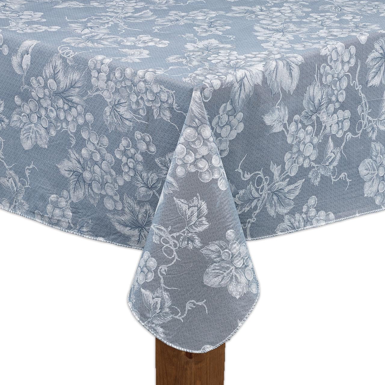 Grape Vine Premium Vinyl Table cover - 70" Round, Blue - Walmart.com