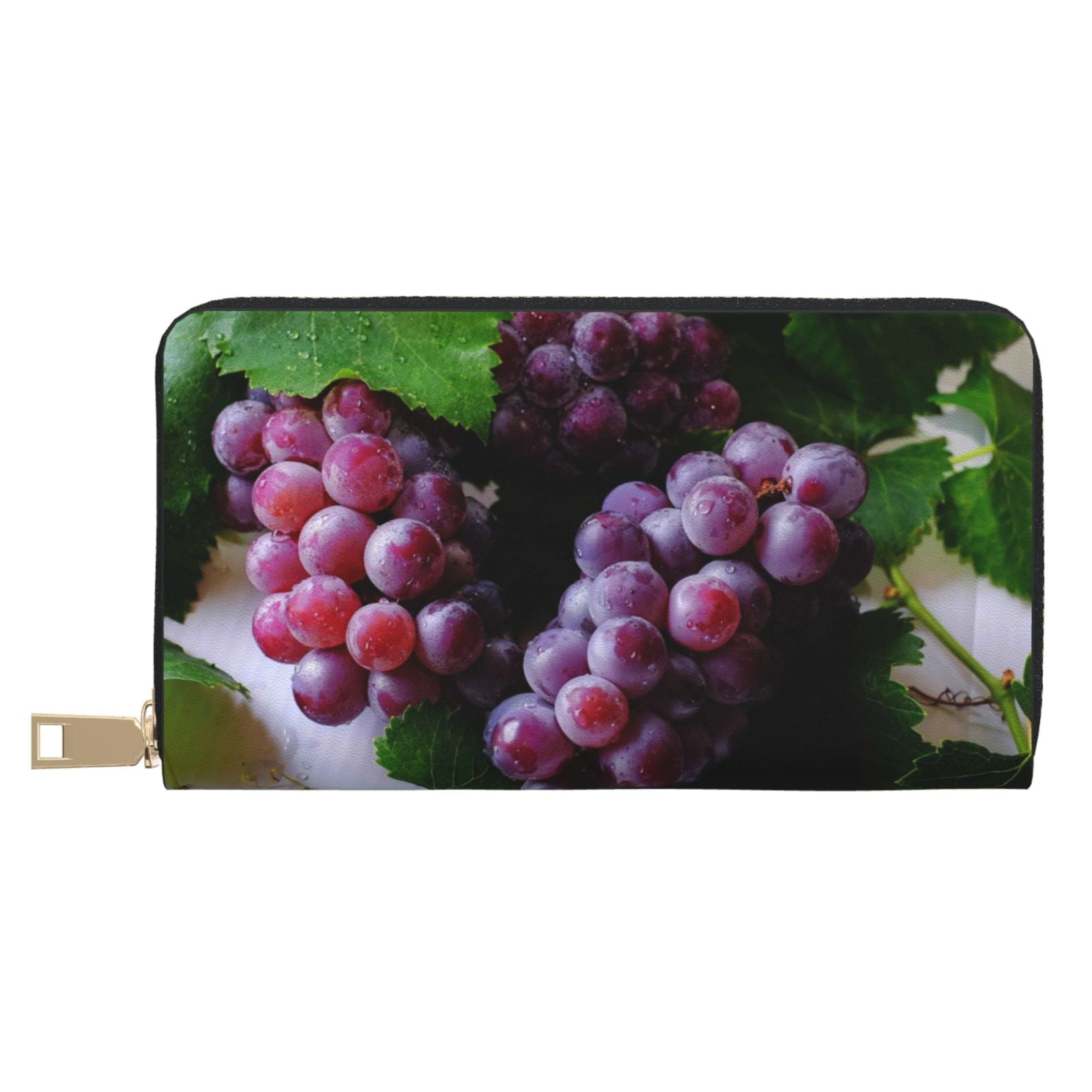 Grape Wallet Women, Leather Bifold Multi Card Wallet, Women's Wallets ...