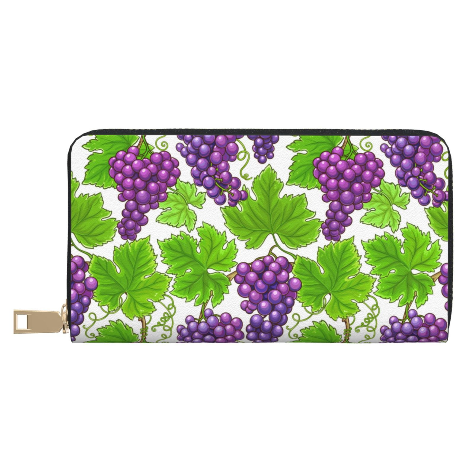 Grape purple Wallet Women, Leather Bifold Multi Card Wallet, Women's ...