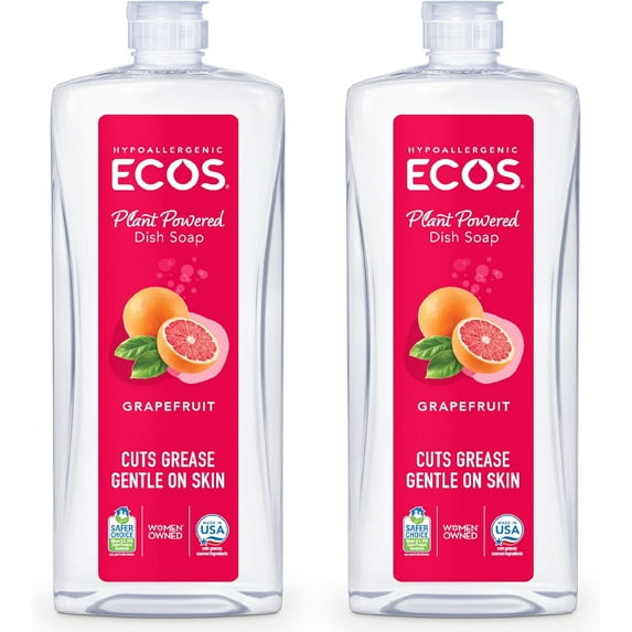 Grapefruit Dish Soap - Cuts Grease & Food Residue, Hypoallergenic ...