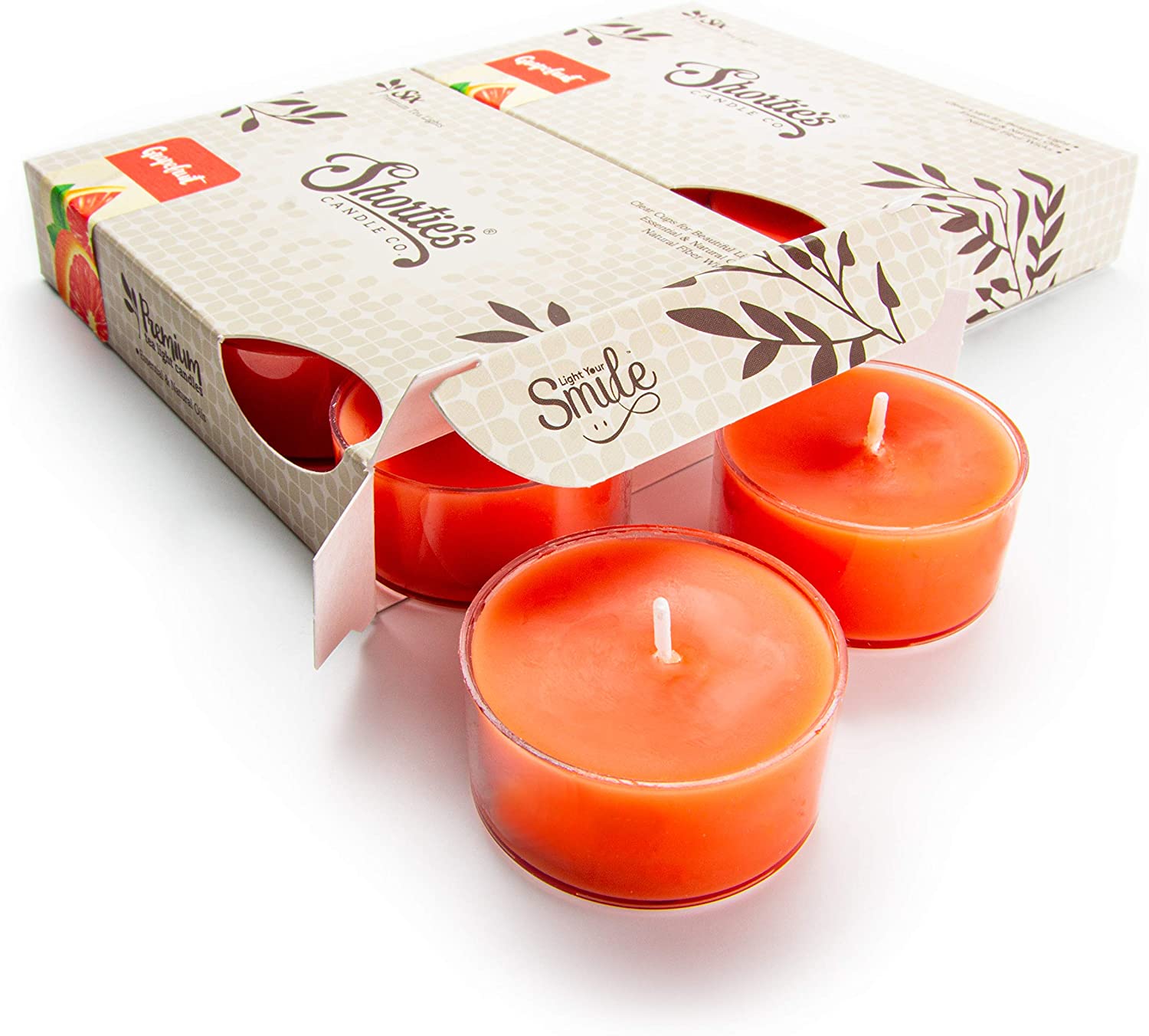Grapefruit Premium Tealight Candles Multi Pack - Highly Scented with ...