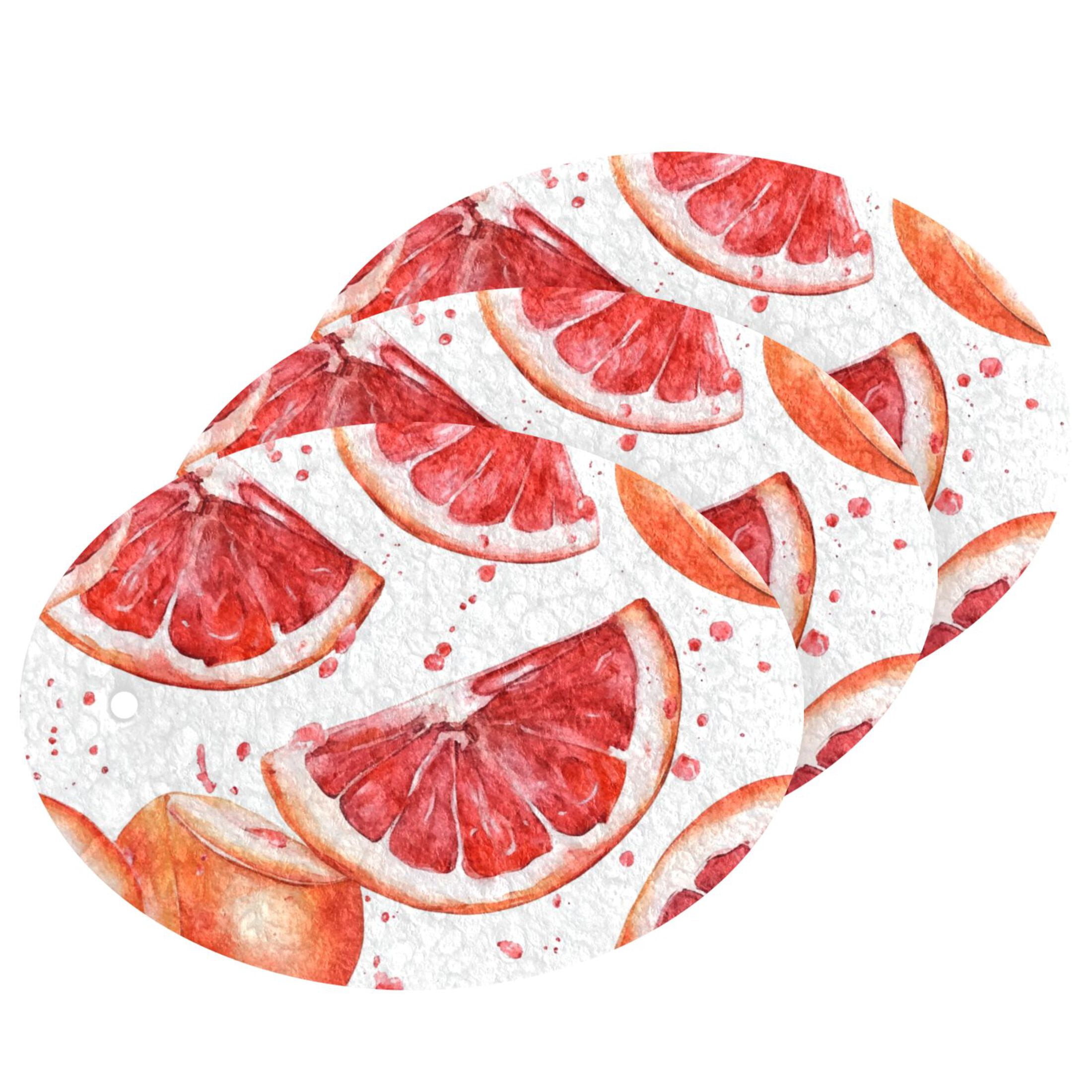Grapefruit Splash Watercolor Orange Scrub Sponges for Cleaning Kitchen ...