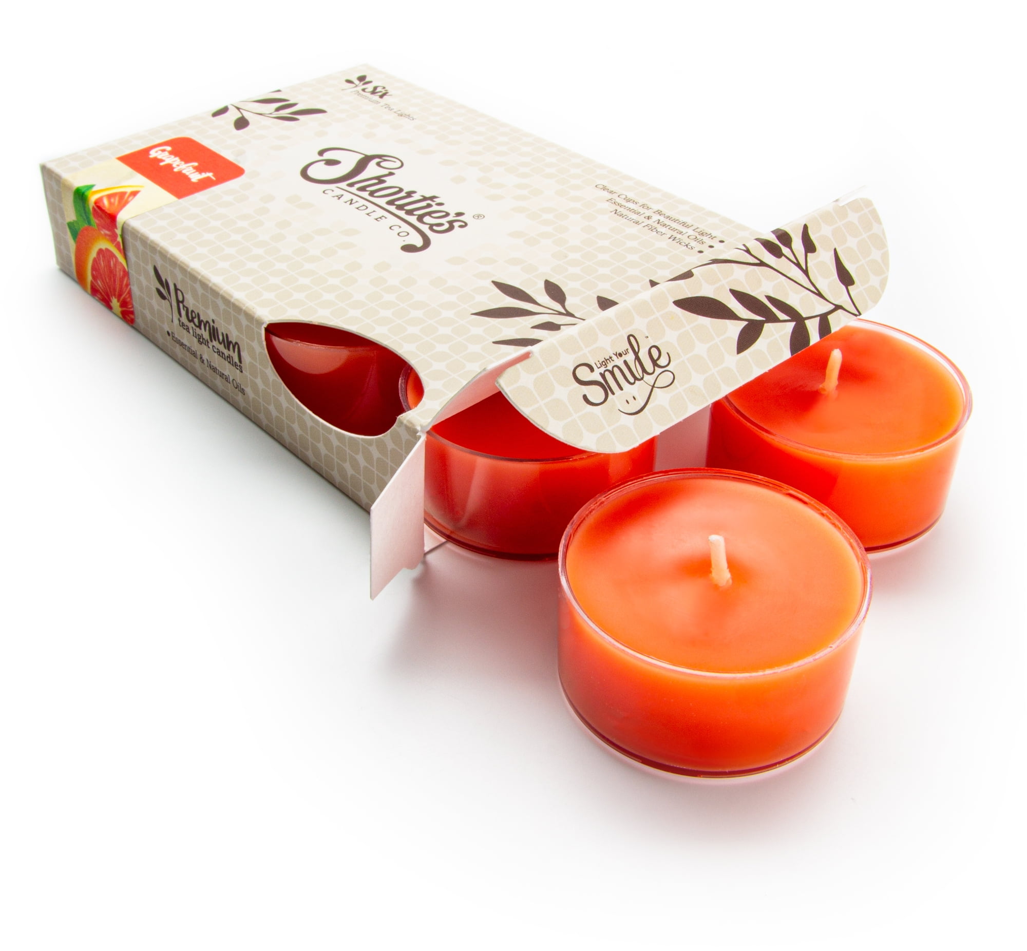 Grapefruit Tealight Candles - Highly Scented with Essential & Natural ...