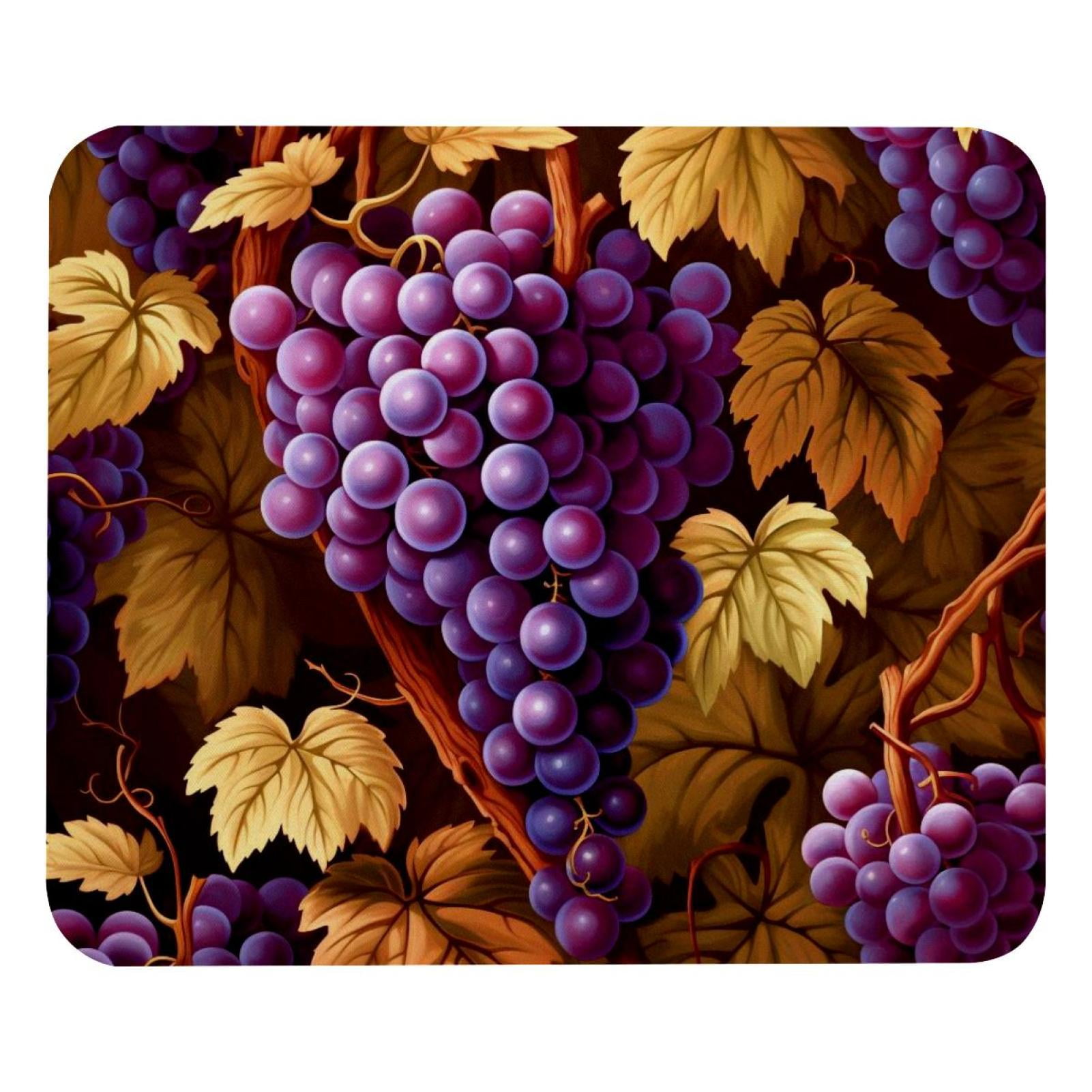 Grapes 8.3x9.8 Inch Square Desk Mat with Non-Slip Rubber Bottom for ...