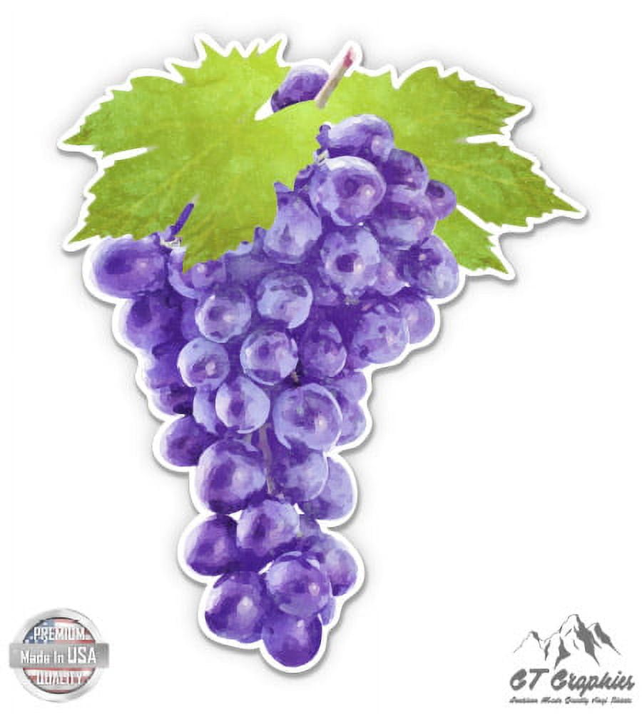 Grapes - 8" Vinyl Sticker - For Car Laptop I-Pad - Waterproof Decal ...
