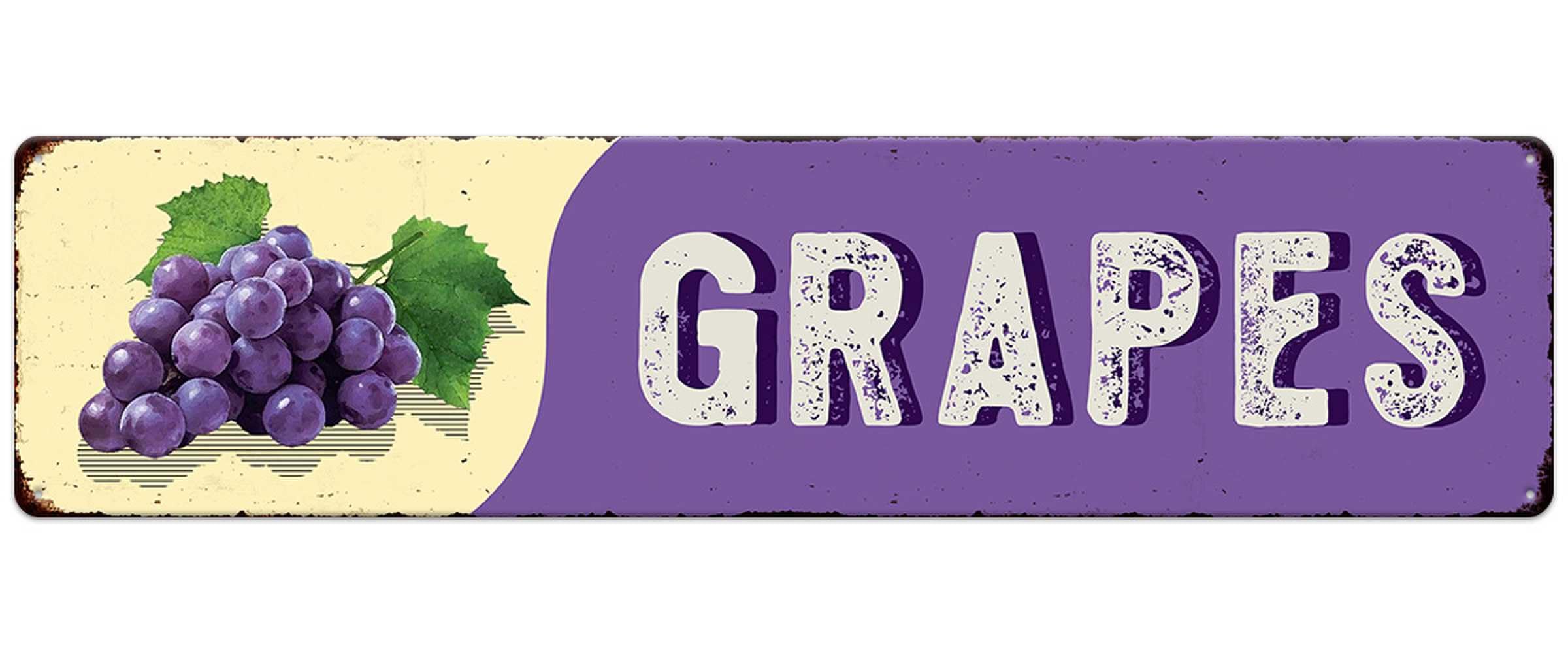 Grapes Fruit Metal Sign Vintage Retro Tin Signs Art Poster Sign Home ...
