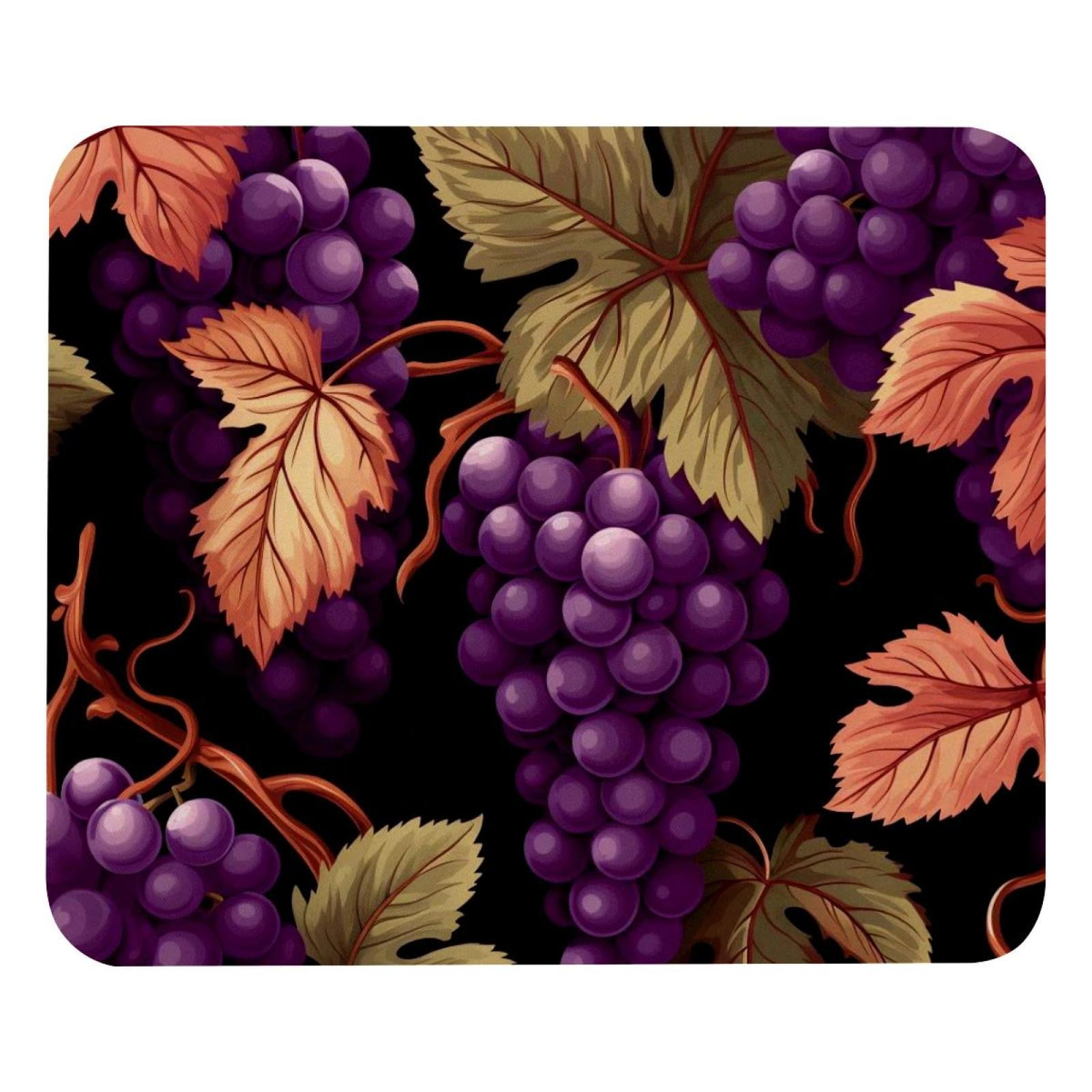 Grapes Gaming Mouse Pad, Desk Mat, Square 8.3x9.8 Inch Non-Slip Rubber ...