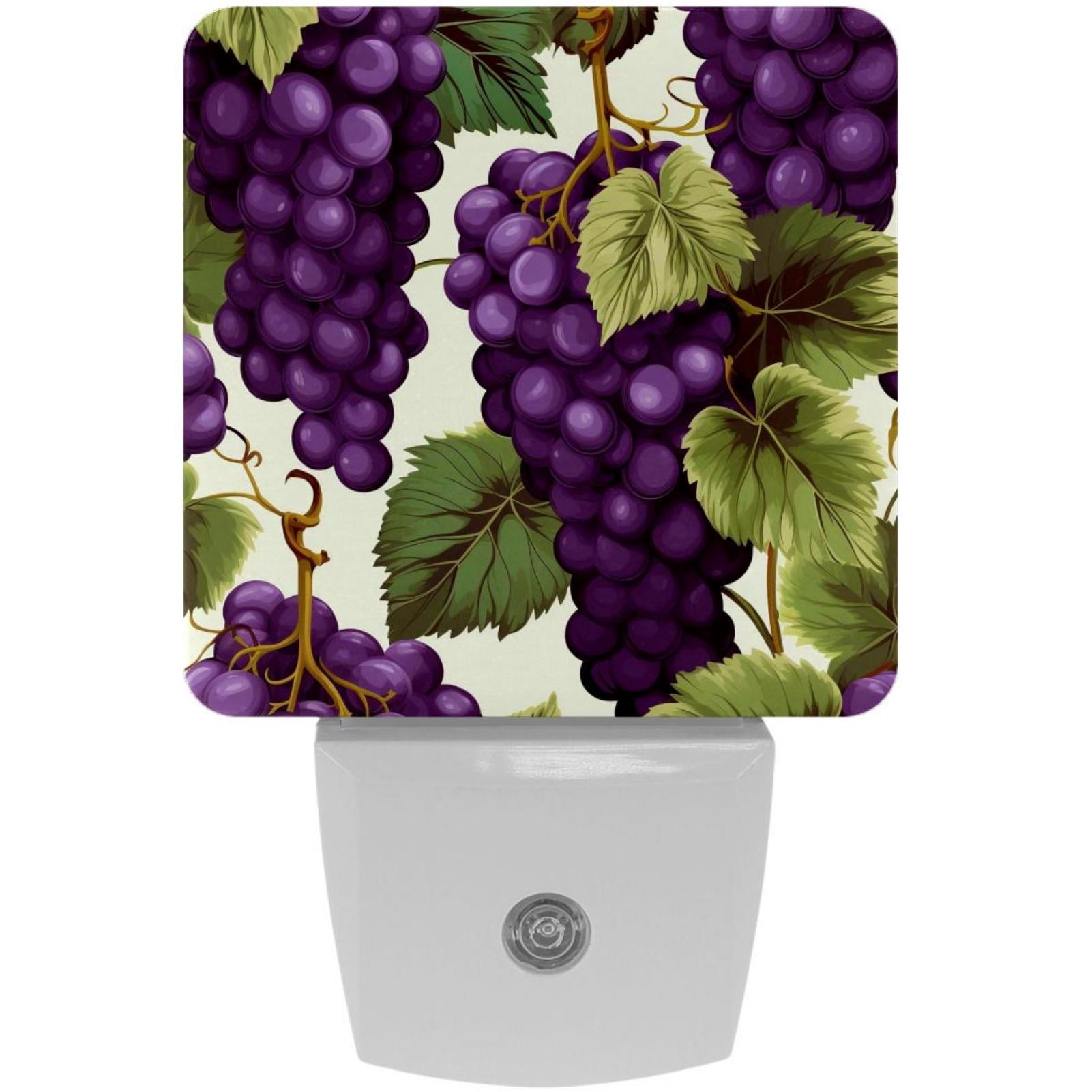 Grapes LED Square Night Lights - Energy Efficient and Stylish Decor for Any Room | Set of 2 ...