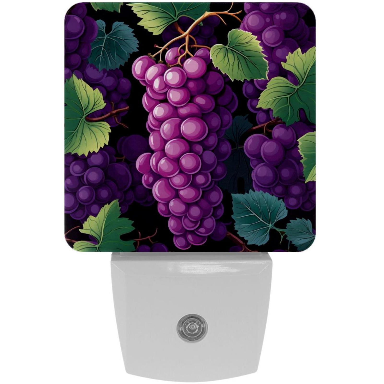 Grapes LED Square Night Lights: Energy-Efficient and Stylish Illumination Device for Bedrooms ...