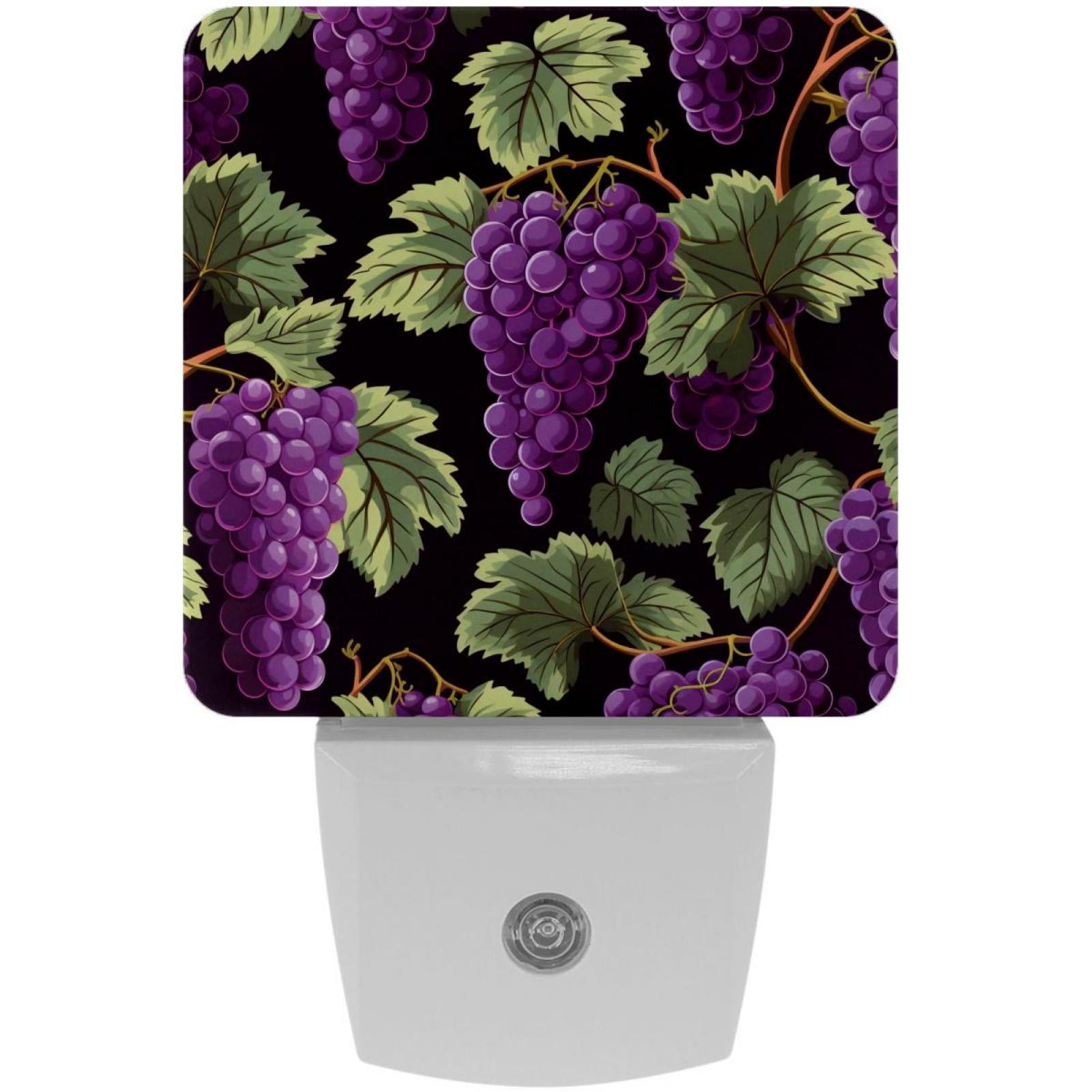 Grapes LED Square Night Lights - Stylish and Convenient Illumination for Any Space - Pack of 2 ...