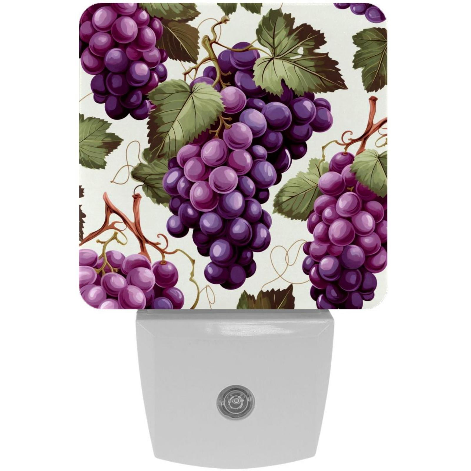 Grapes LED Square Night Lights for Bedroom and Living Room, Decorative Mood Lighting with Remote ...