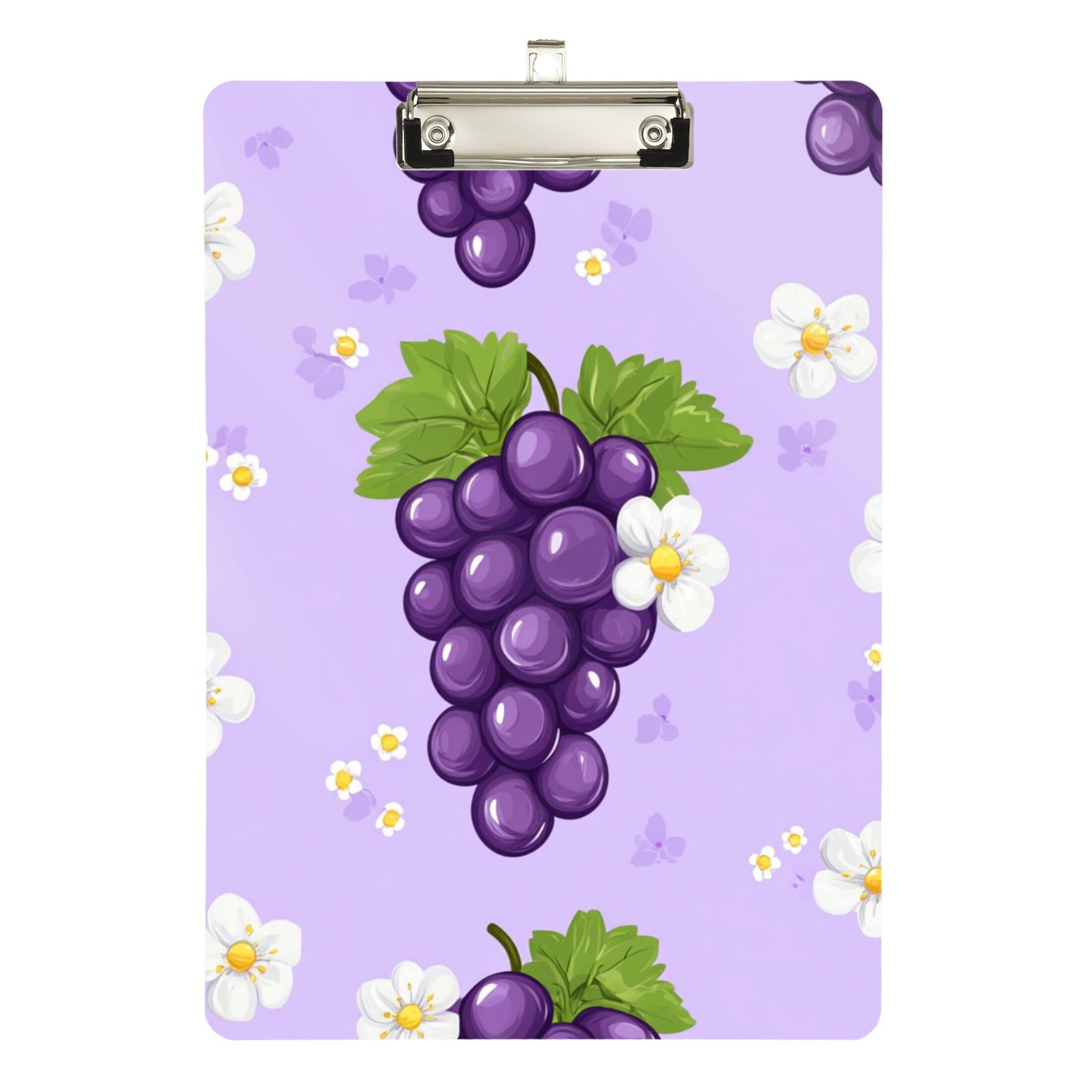 Grapes Leaves Daisies Acrylic Clipboard Drawing Board Clipboard with ...