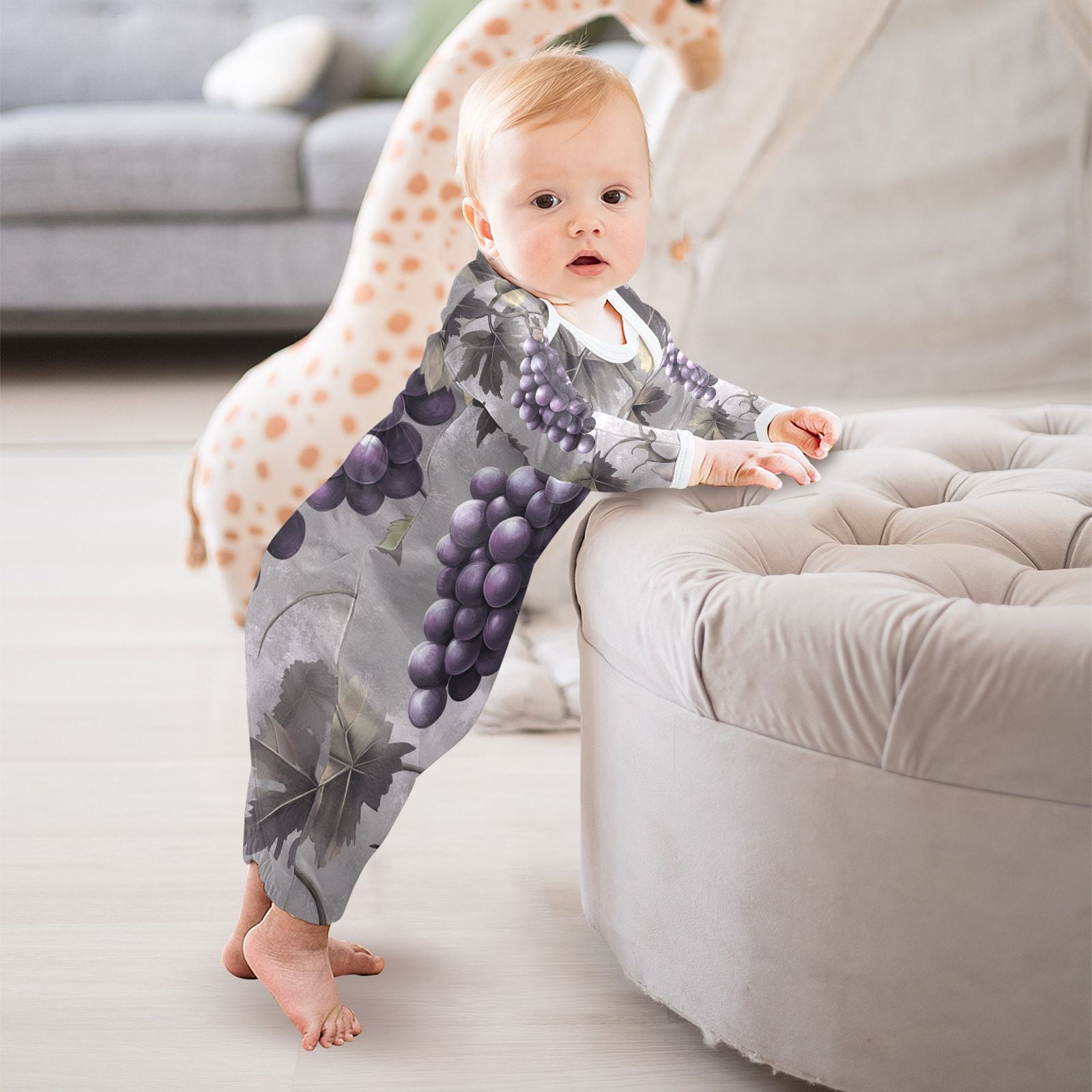 Grapes Leaves Newborn Baby Sleeper Gowns Baby Nightdress Cotton Long ...