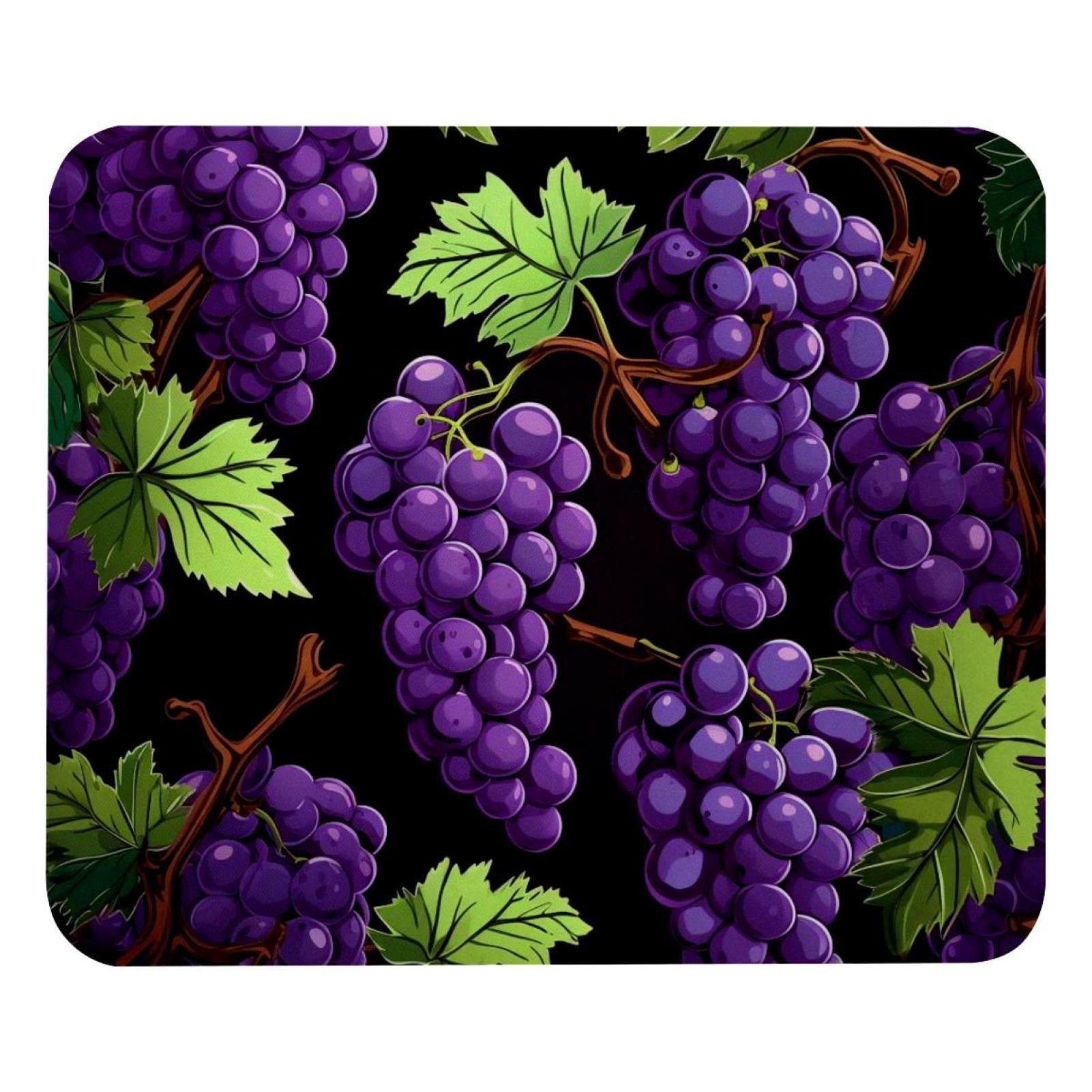 Grapes Non-Slip Rubber Bottom Personalized Custom Square Desk Mat ...