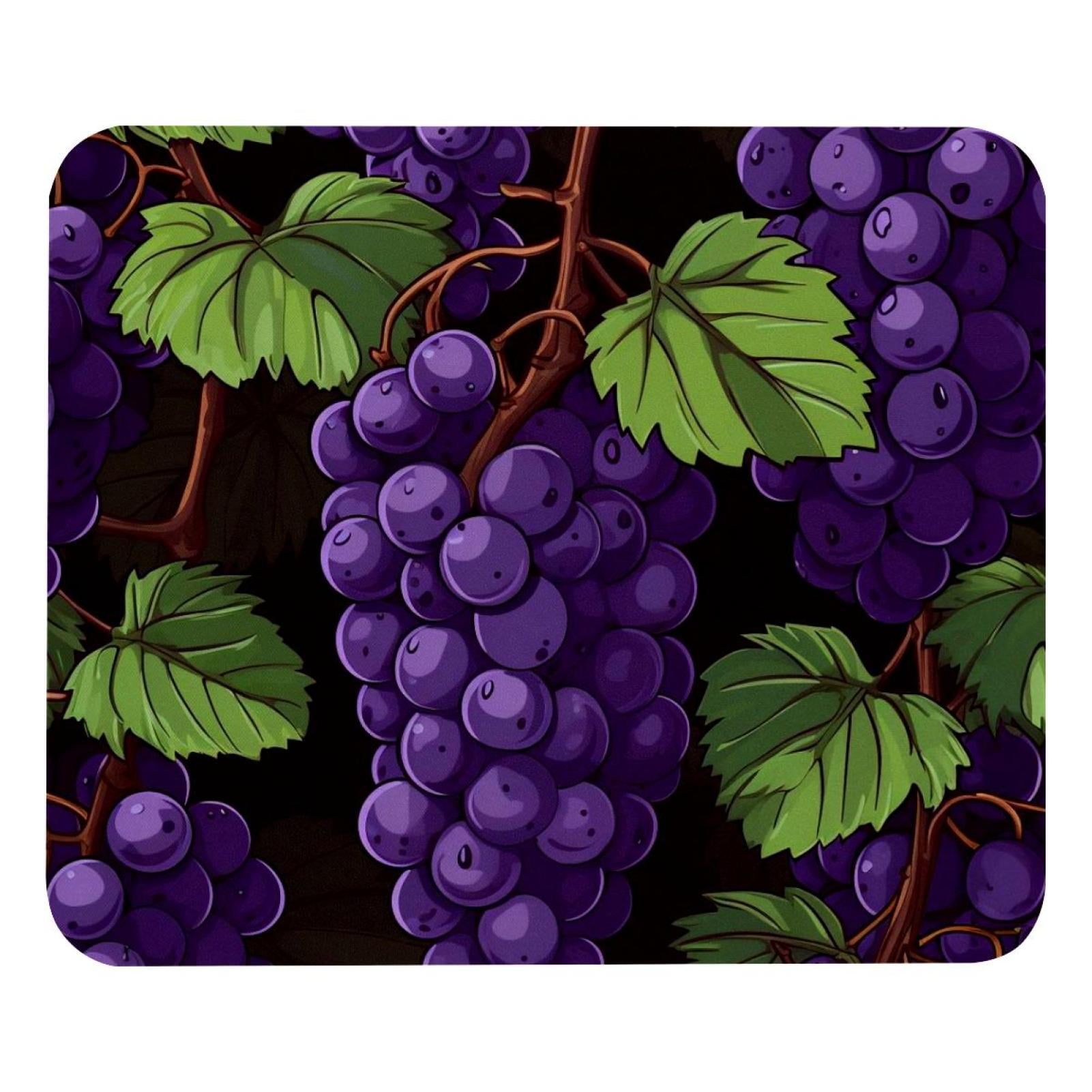 Grapes Non-Slip Rubber Bottom Personalized Custom Square Desk Mat ...