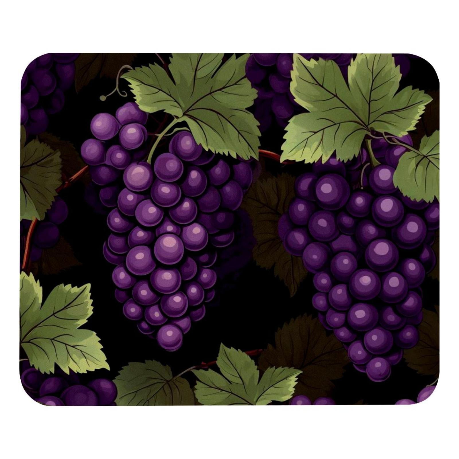 Grapes Pattern Mousepad Square Thickness 2mm Desk Mat Office Home Use ...