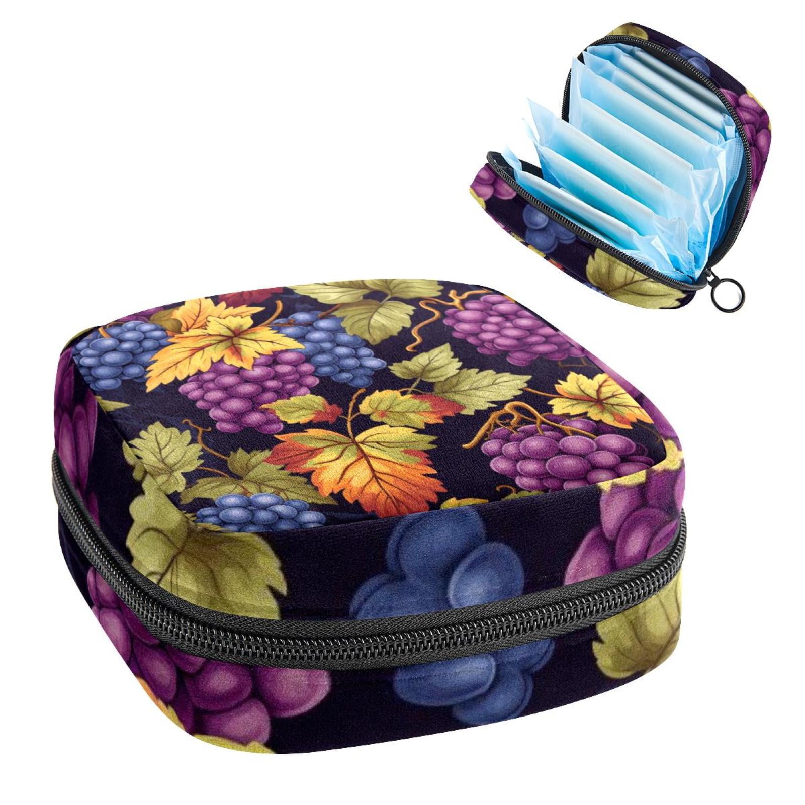 Grapes Small Bag Sanitary Napkin Bag Mini Pouch for Purse Small Storage ...