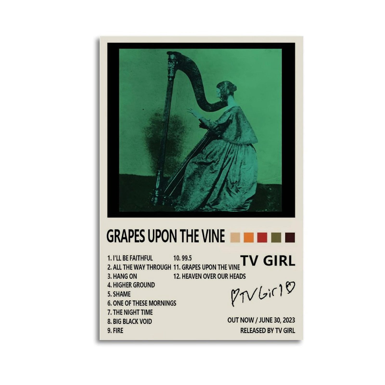 Grapes Upon The Vine-TV Girl Poster Decoration Vibrant High-end Wall ...
