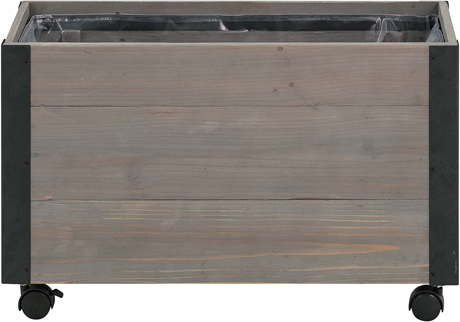 Grapevine PL10254 24" Recycled wood planter with casters - Walmart.com