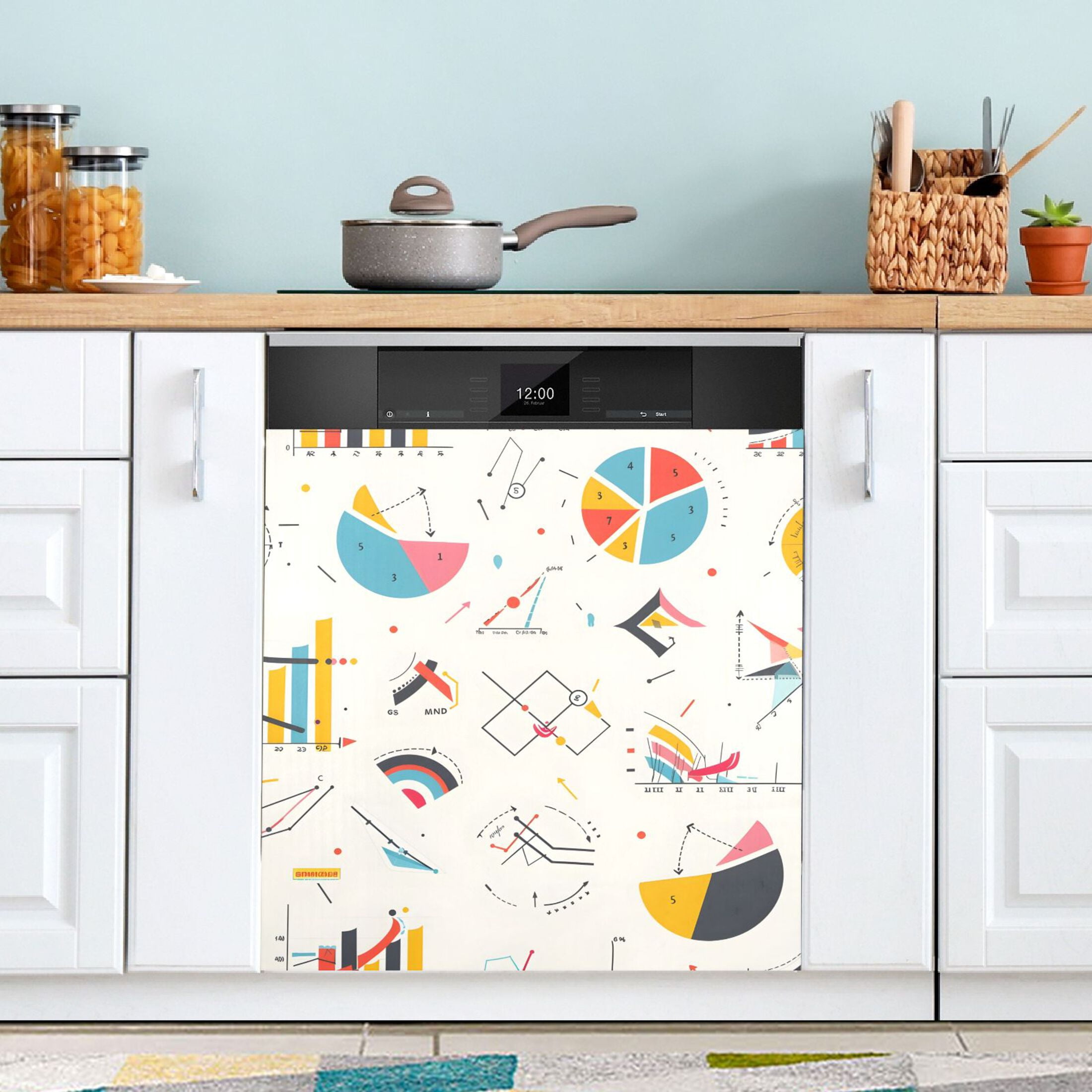 Graph Chart Mathematic Dishwasher Magnet Refrigerator Magnetic Cover ...
