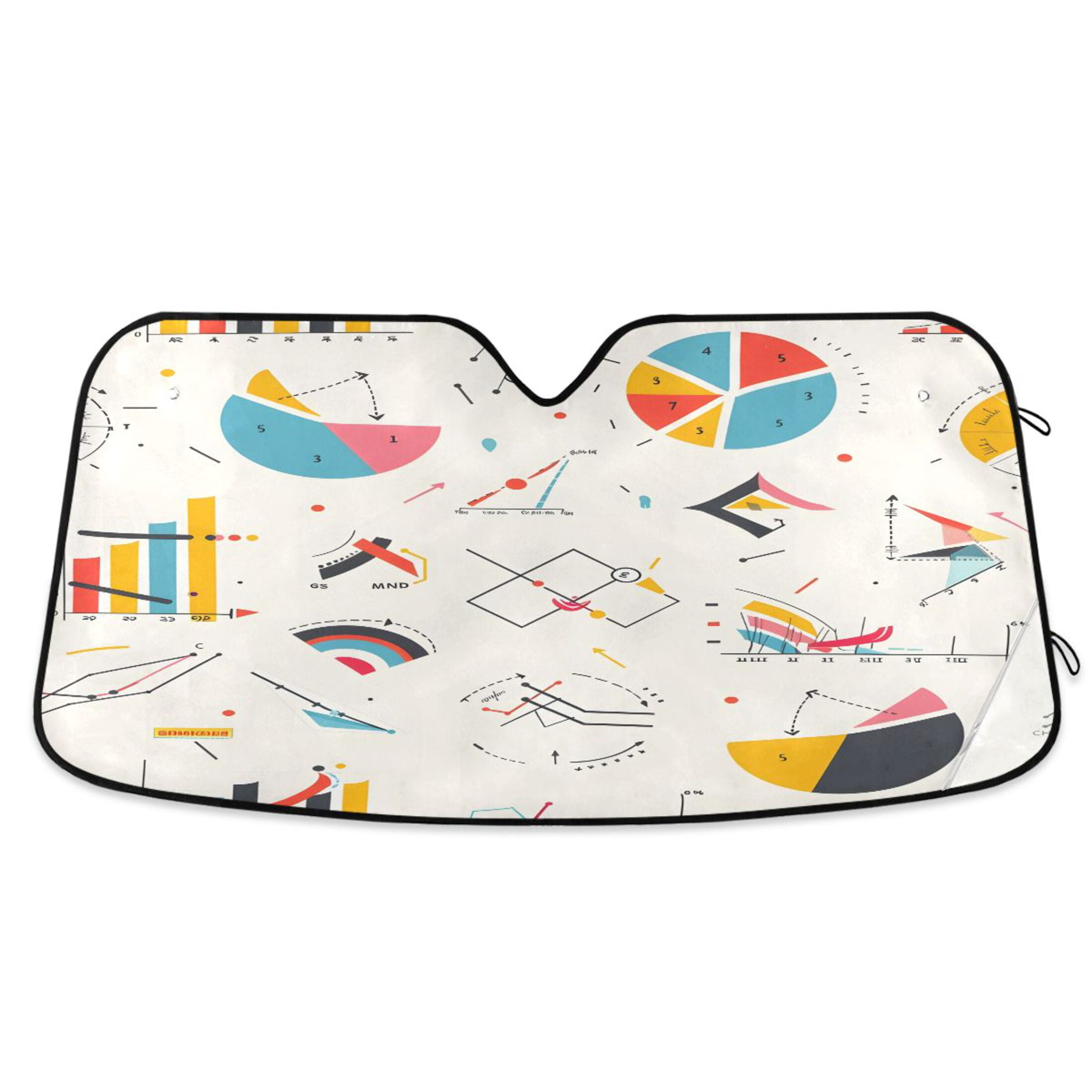 Graph Chart Mathematic Windshield Sun Shade Automobile Visor Accordion ...